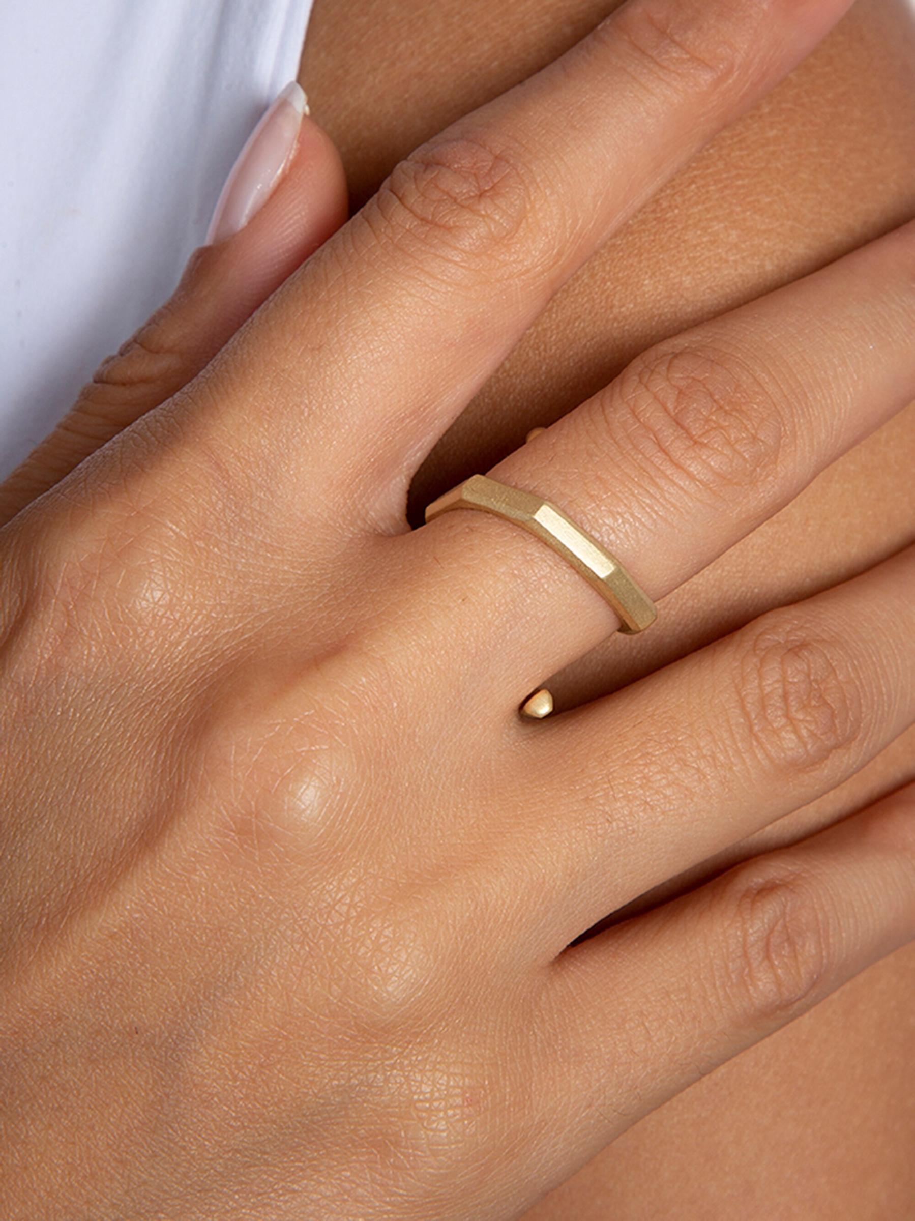 Shop Ascher - Luminescence 18K Gold Brushed Hypnosis Ring | Saks Fifth Avenue Australia