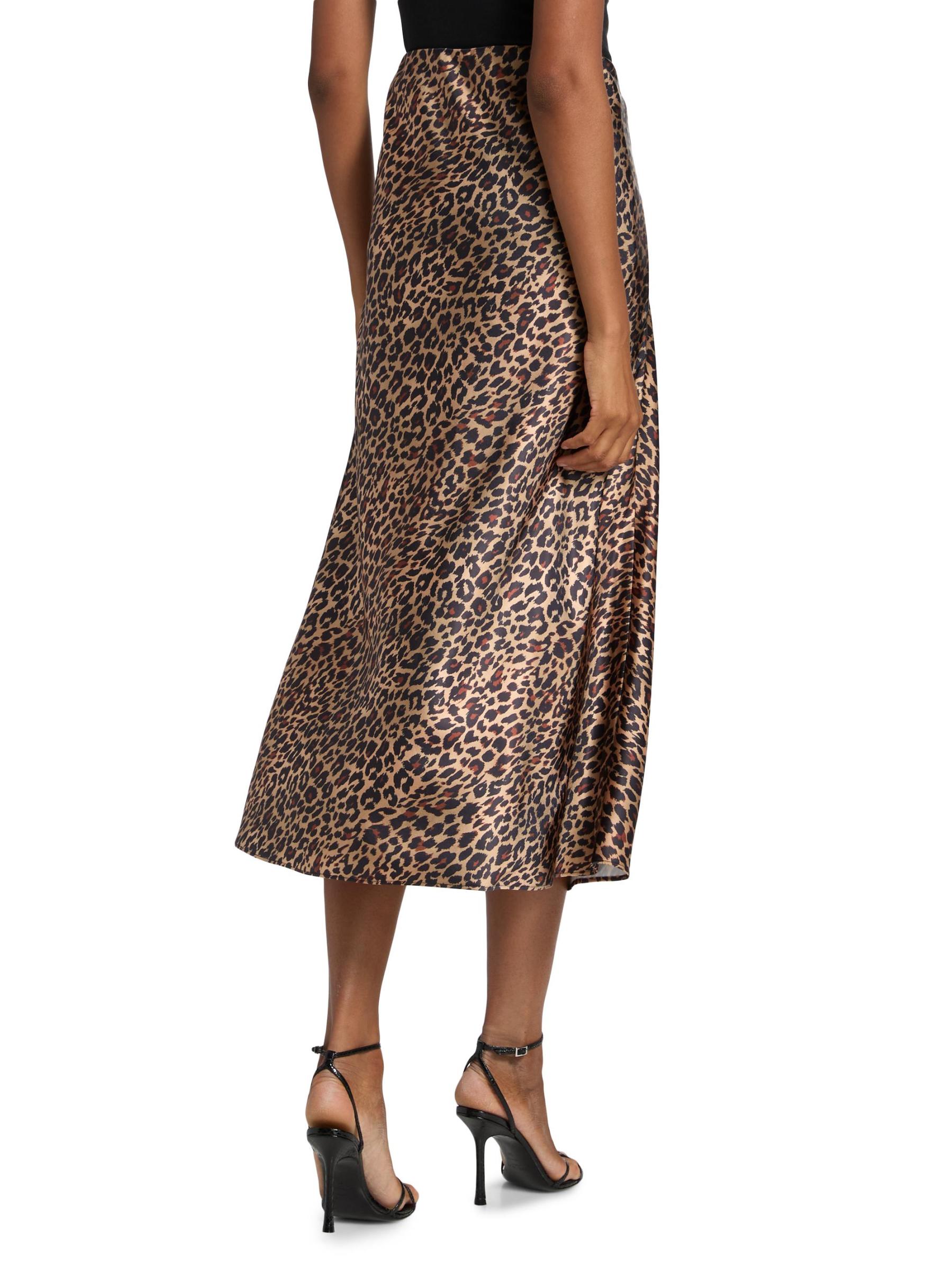 Shop Toccin - Viv Leopard-Print Satin Maxi Slip Skirt | Saks Fifth ...