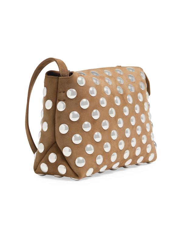 Khaite - Lina Medium Studded Suede Crossbody Bag をオンライン購入 | Saks Fifth Avenue 日本公式サイト