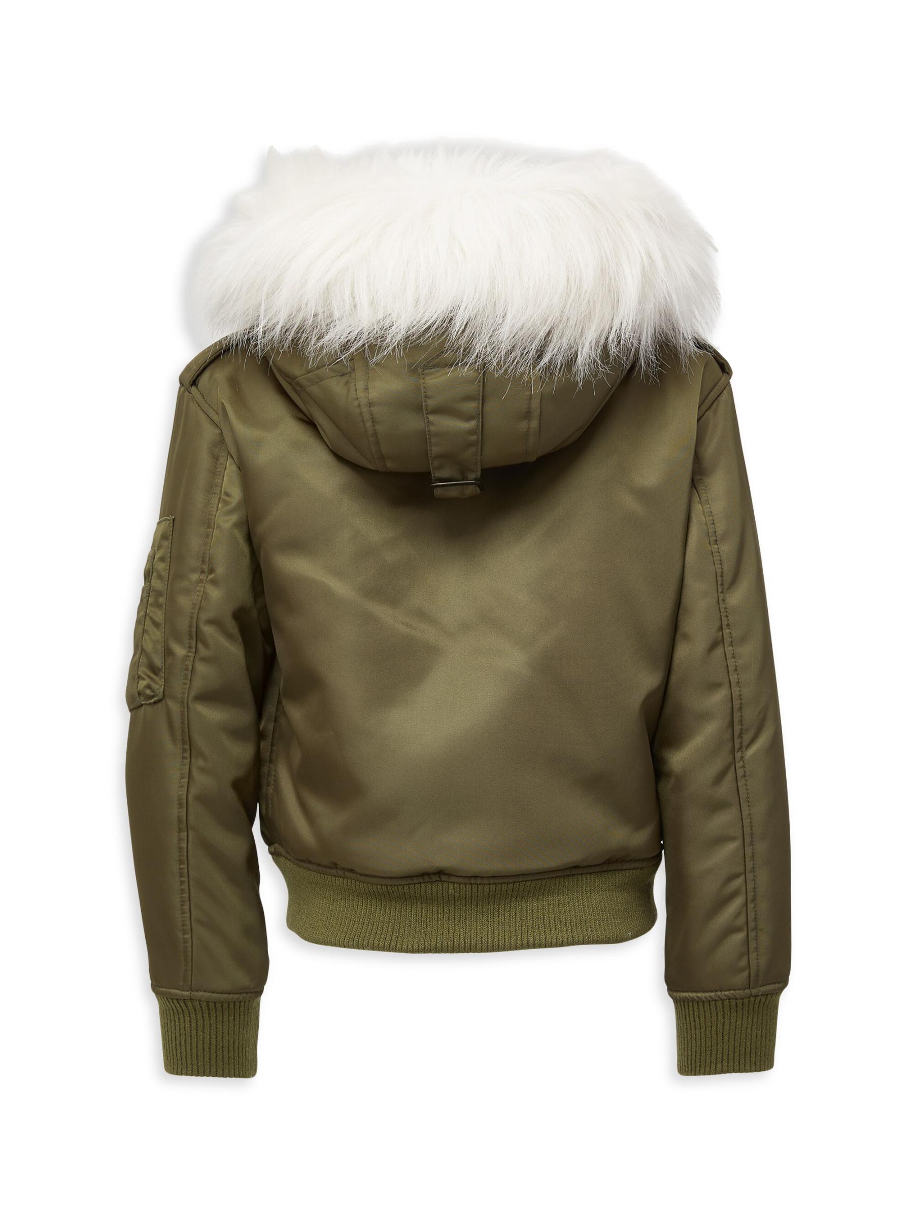 Shop Sam. - Little Girl's & Girl's Jenny Faux Fur-Trimmed Bomber Jacket ...