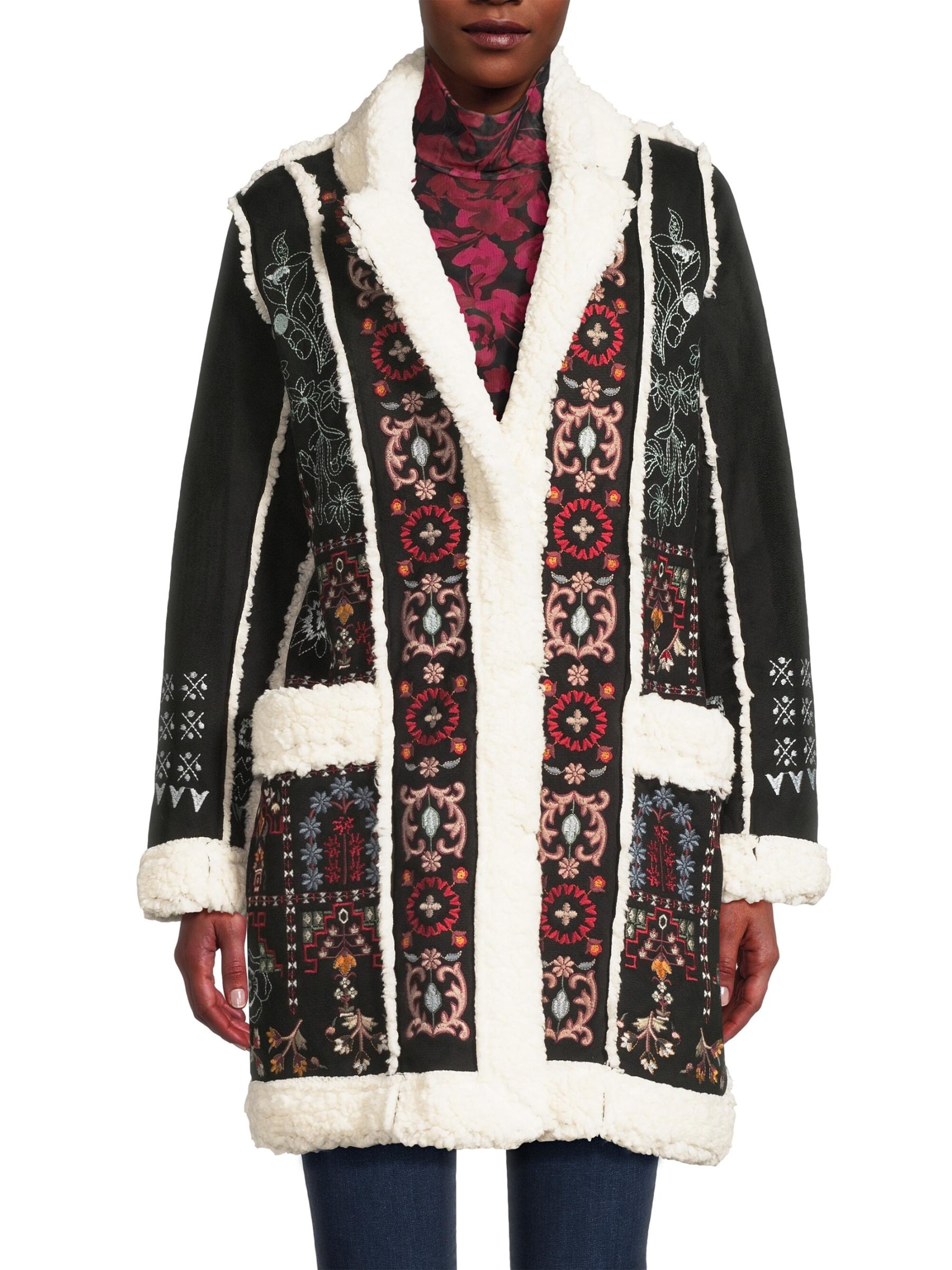 Shop Johnny Was - Lori Faux Suede Sherpa Jacket | Saks Fifth Avenue Japan