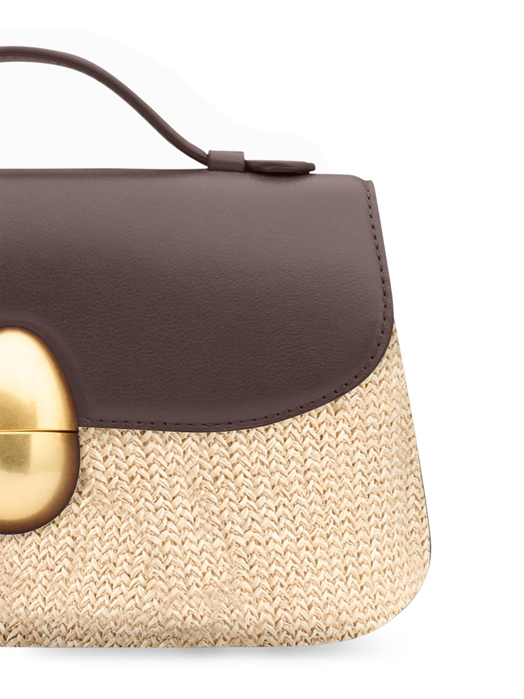 Shop Neous - Phoenix 1.0 Raffia & Leather Top Handle Bag | Saks Fifth ...