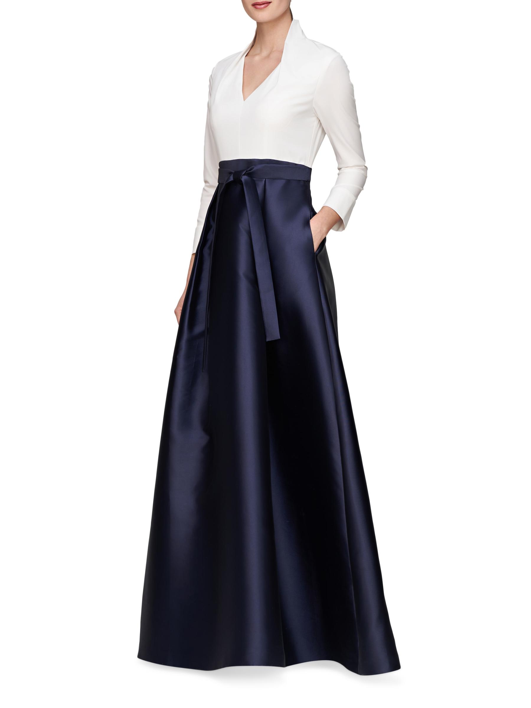 Shop Kay Unger - Phoebe Swan-Neck Gown | Saks Fifth Avenue Saks Fifth ...