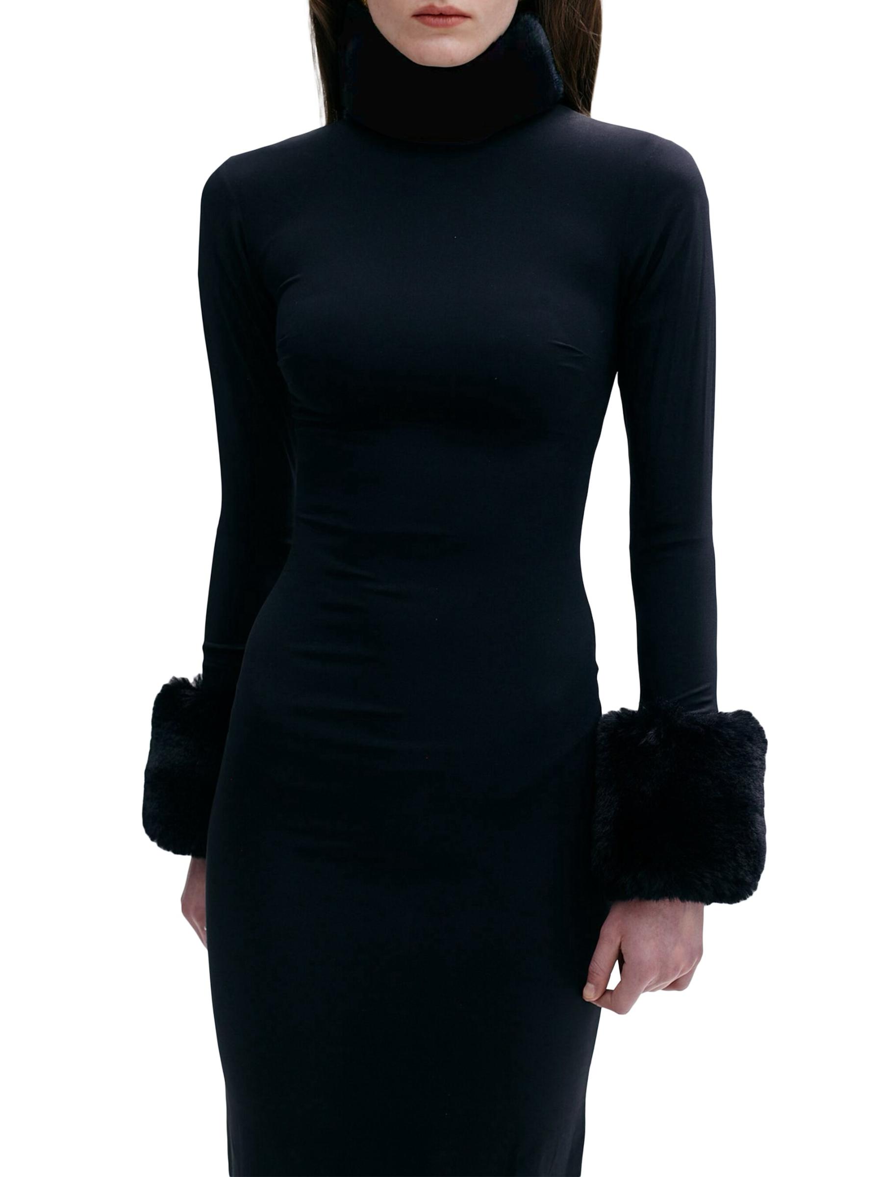 Shop The New Arrivals by Ilkyaz Ozel - Priscilla Silk & Faux-Fur Gown ...