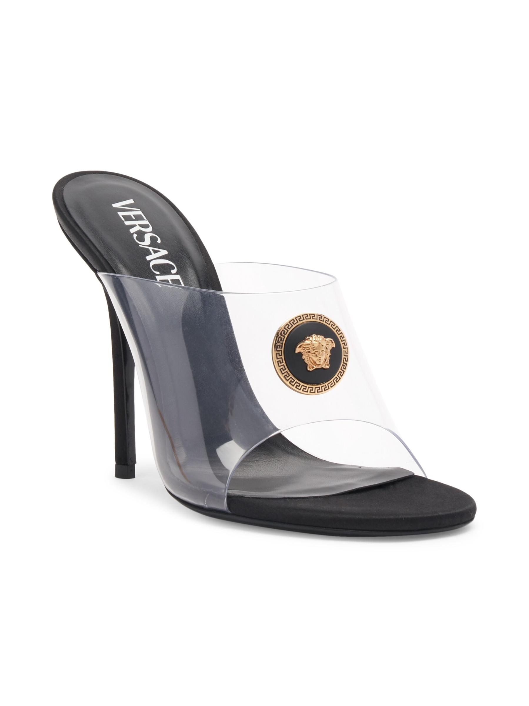 Shop Versace - 110MM PVC Mules | Saks Fifth Avenue Japan