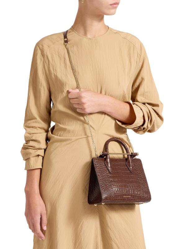 Strathberry - ミニクロコ型押しレザートートバッグ をオンライン購入 | Saks Fifth Avenue 日本公式サイト