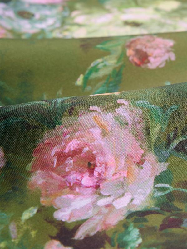 購買 THEIA - Libby Floral Satin Midi-Dress | Saks Fifth Avenue 台灣