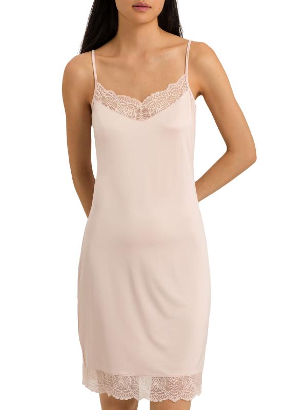 Shop HANRO - Josephine Satin Lace Slip Midi-Dress | Saks Fifth Avenue ...