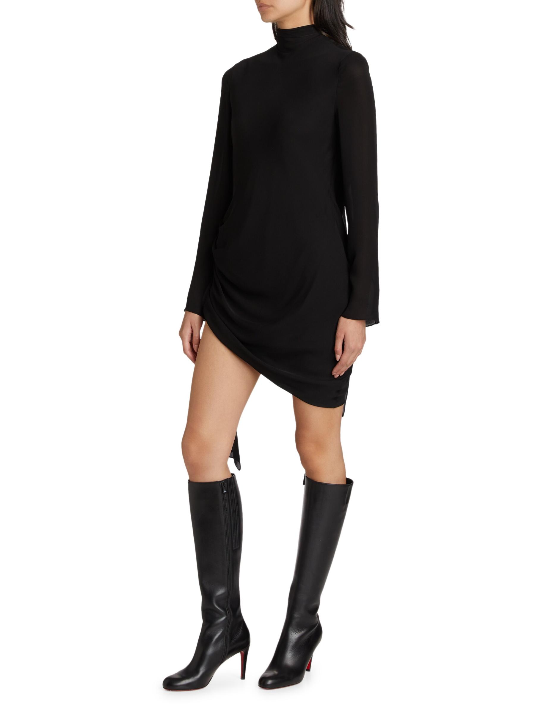 Shop Brandon Maxwell - Raina Silk Draped Minidress | Saks Fifth Avenue ...