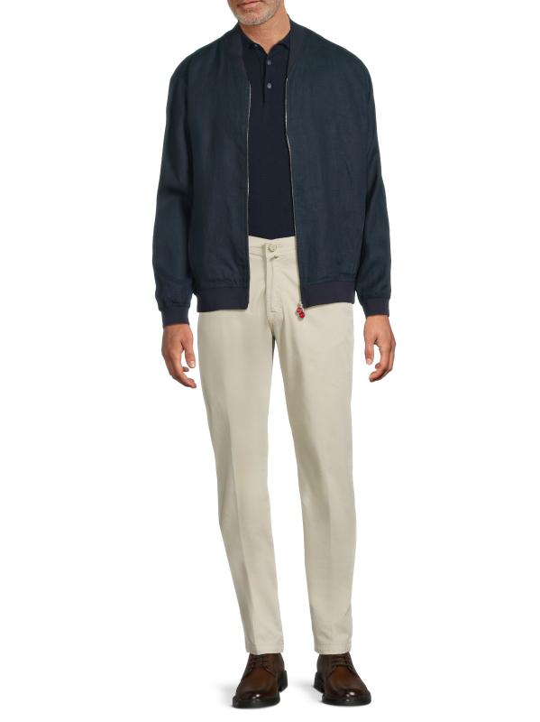 Shop Kiton - Linen Bomber Jacket | Saks Fifth Avenue Bahrain