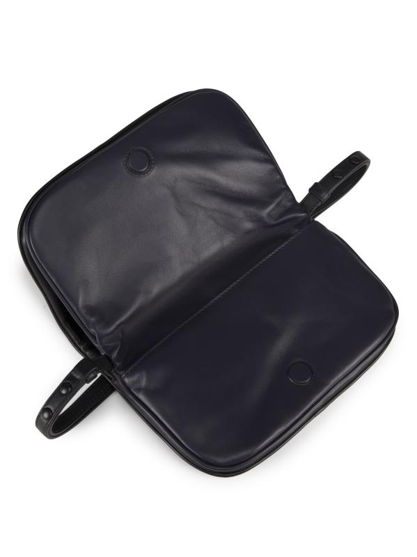 Shop Bottega Veneta - Puff Pouch On Strap Intrecciato Leather Bag ...