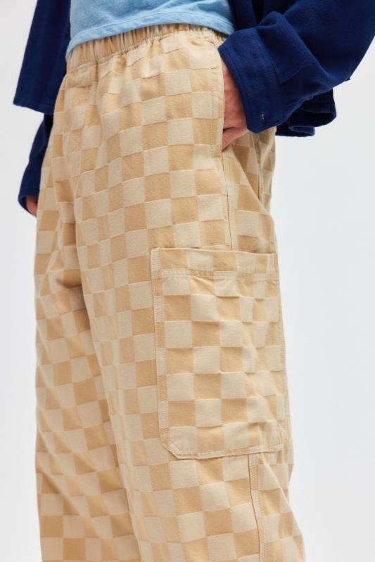 BDG Tonal Checkerboard Relaxed Fit Pull-On Jean | Urban Outfitters ...