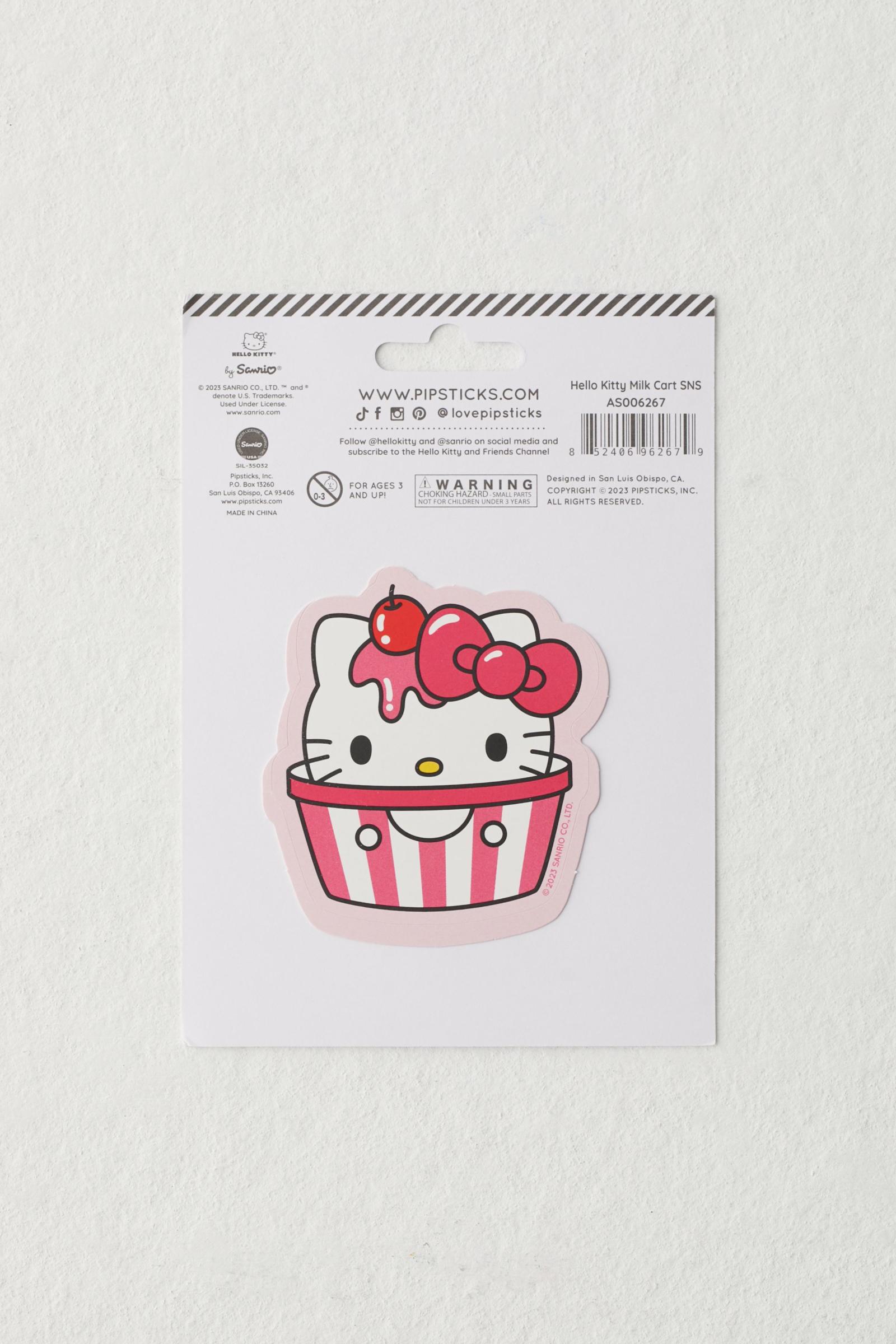 PIPSTICKS Sanrio Hello Kitty Milk Cart Scratch 'N Sniff Scented Sticker ...