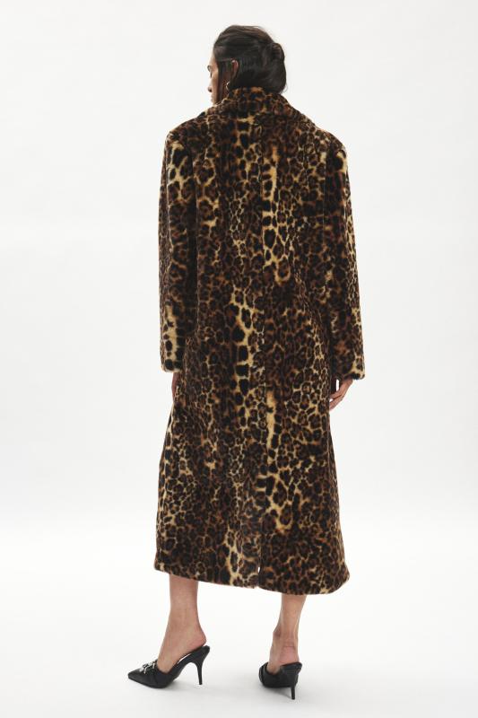 Silence + Noise Laura Leopard Print Faux Fur Overcoat | Urban Outfitters Mexico - Clothing ...