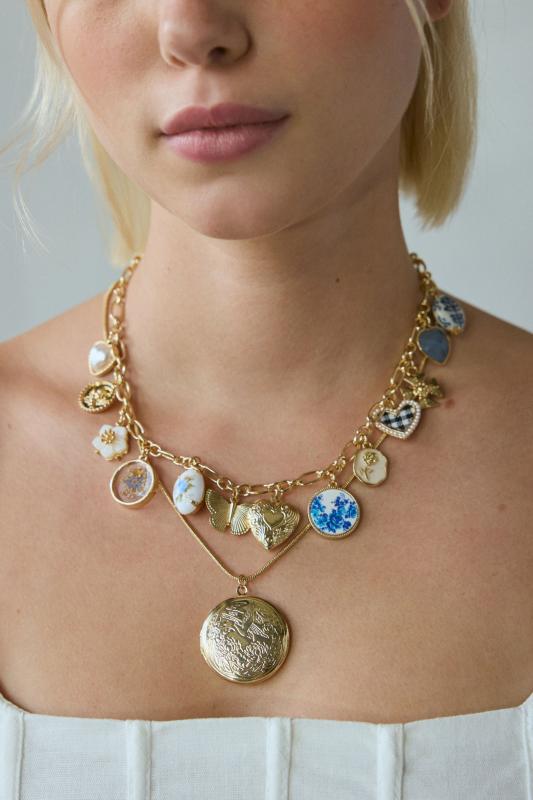 Fawn Locket Layering Charm Necklace Set | Urban Outfitters Australia ...