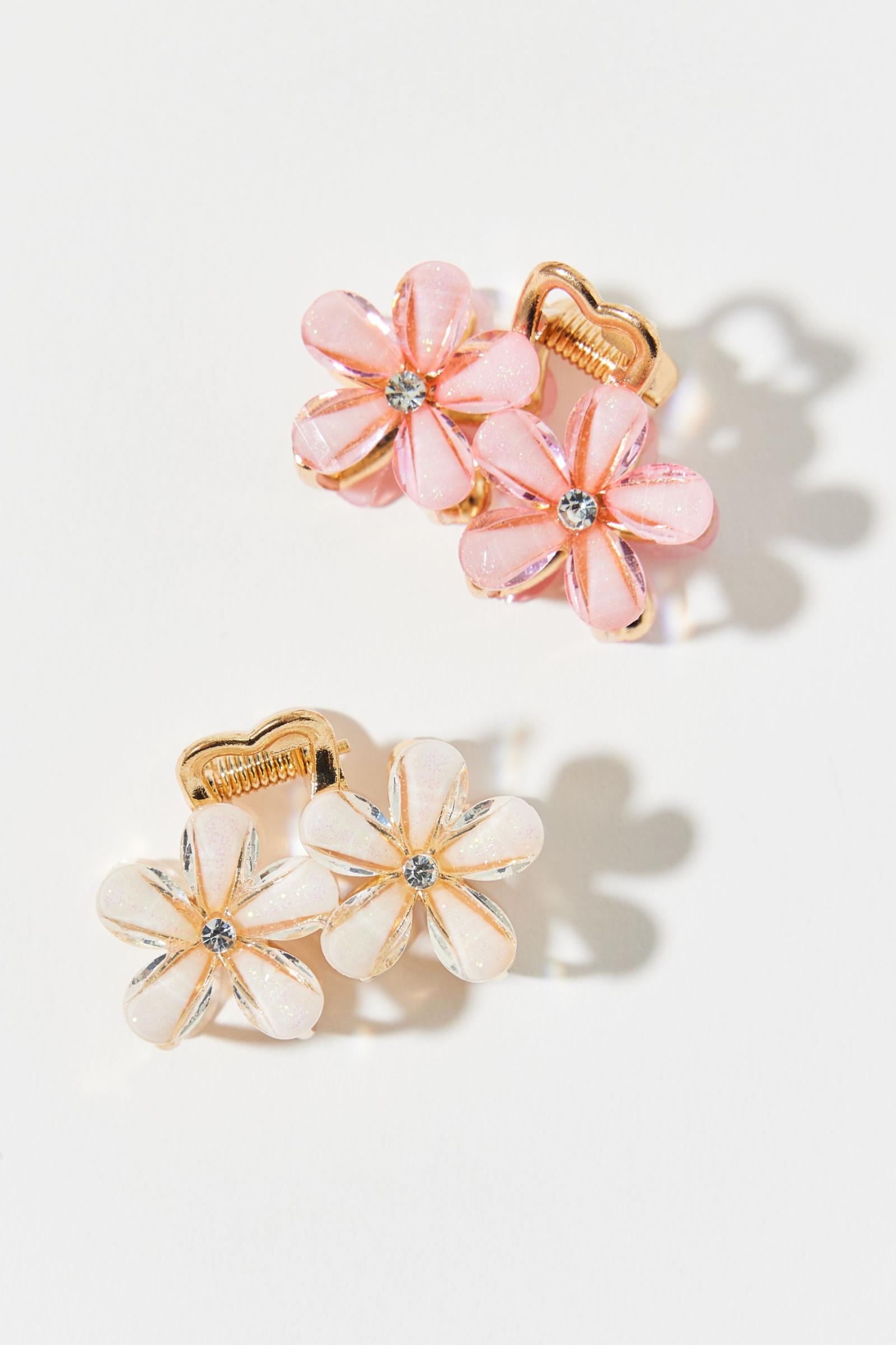 Floral Rhinestone Mini Claw Clip Set | Urban Outfitters Australia ...