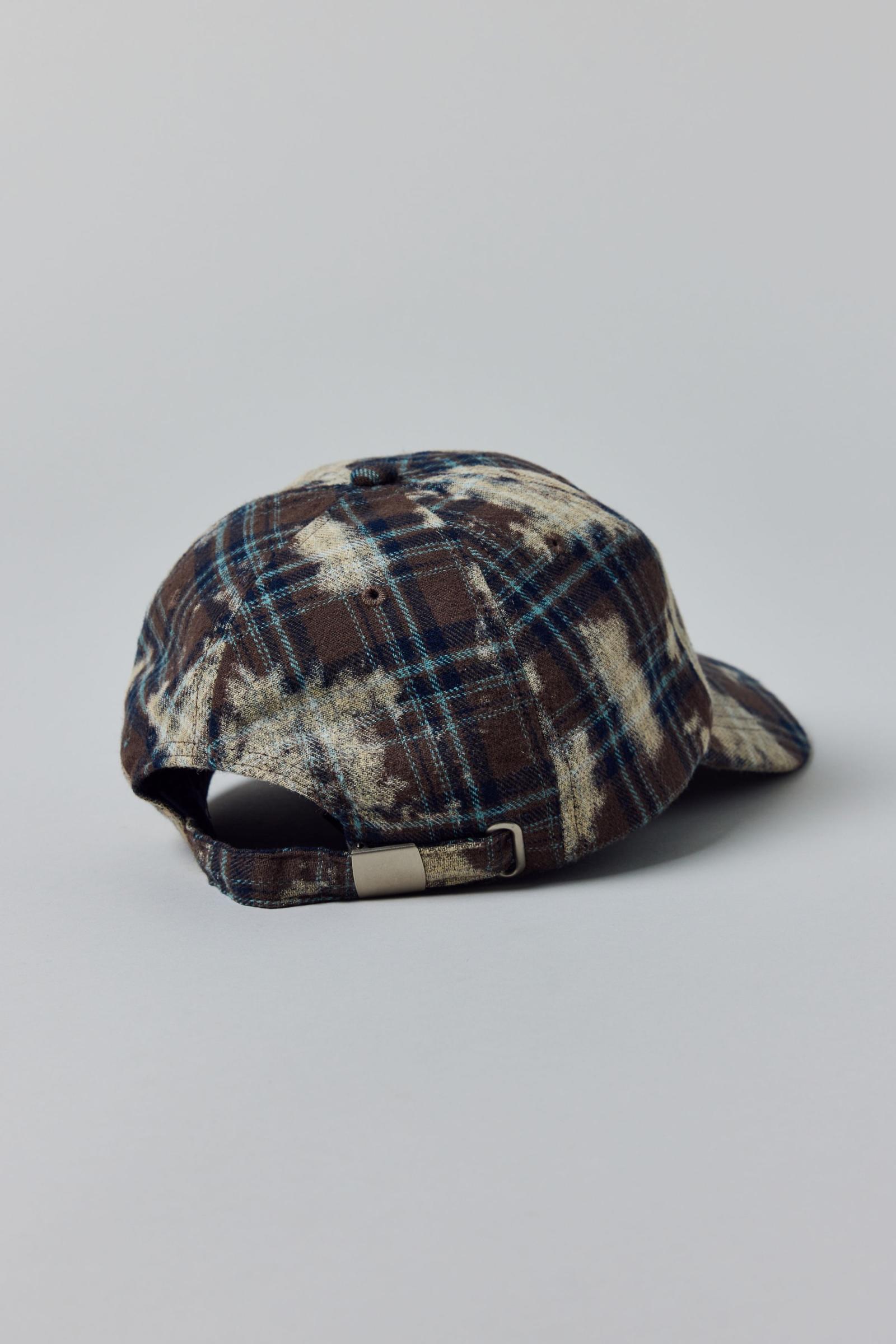 Bleached Plaid Baseball Hat | Urban Outfitters Korea - Clothing, Music, Home & Accessories