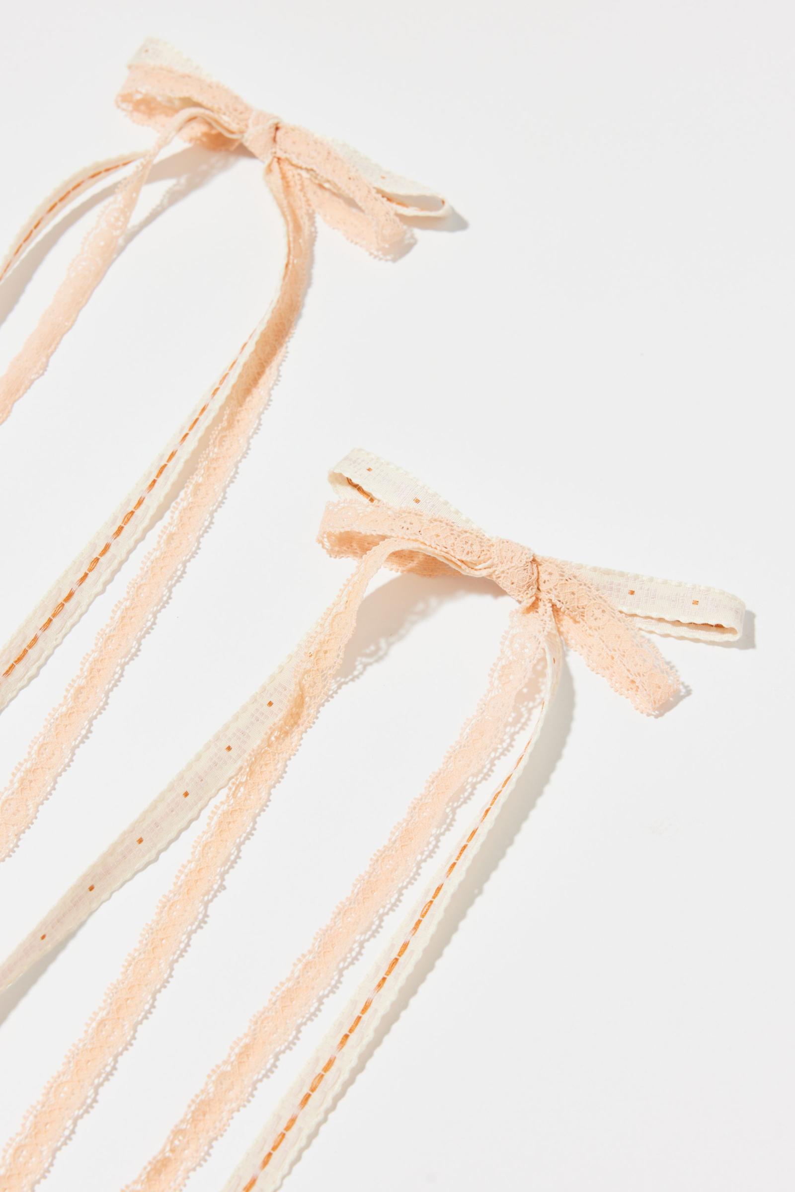 Double Layer Ribbon Hair Bow Clip Set | Urban Outfitters Singapore ...