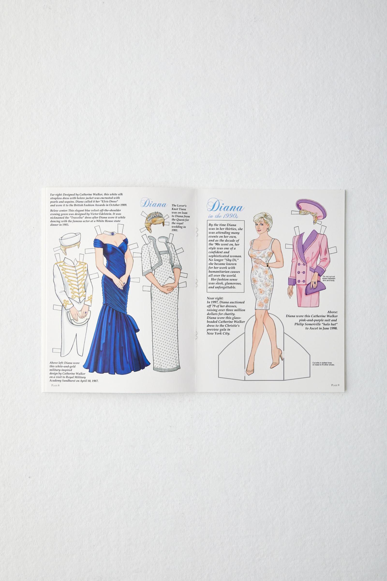 Iconic Fashions Of Princess Diana Paper Dolls By Eileen Rudisill Miller ...