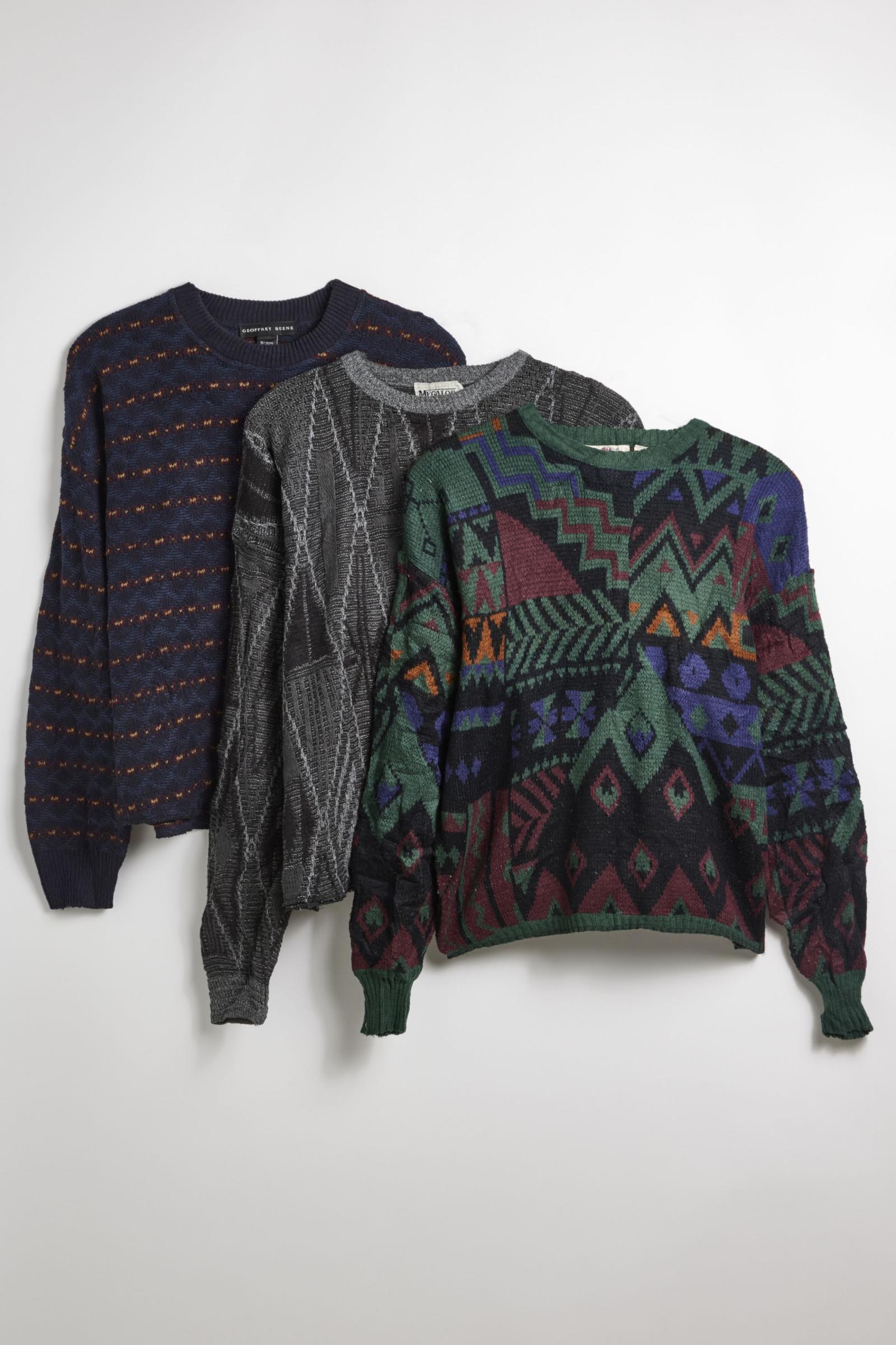 Urban Renewal Remade Patterned Boxy Cropped Crew Neck Sweater | Urban ...