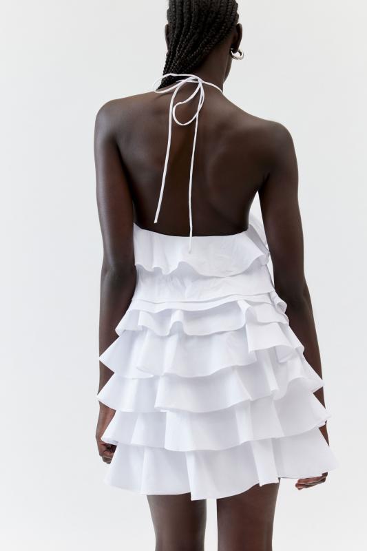 글래머러스 티어드 러플 홀터 드레스 어반 아웃피터스 한국 공식 스토어 라이프스타일 편집샵 여성 의류 남성 의류 홈 라이프 스타일 음반 및 사진용품