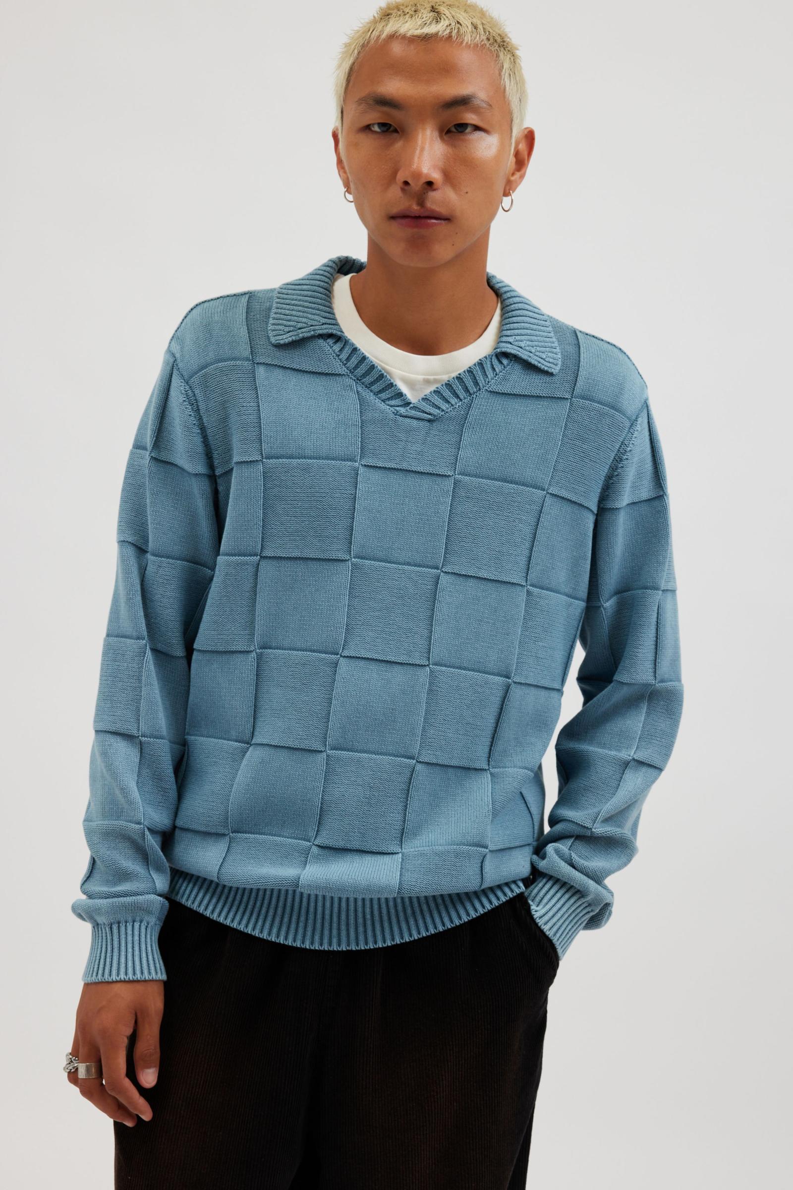 Native Youth Patton Acid Wash Check Sweater | Urban Outfitters Hong ...
