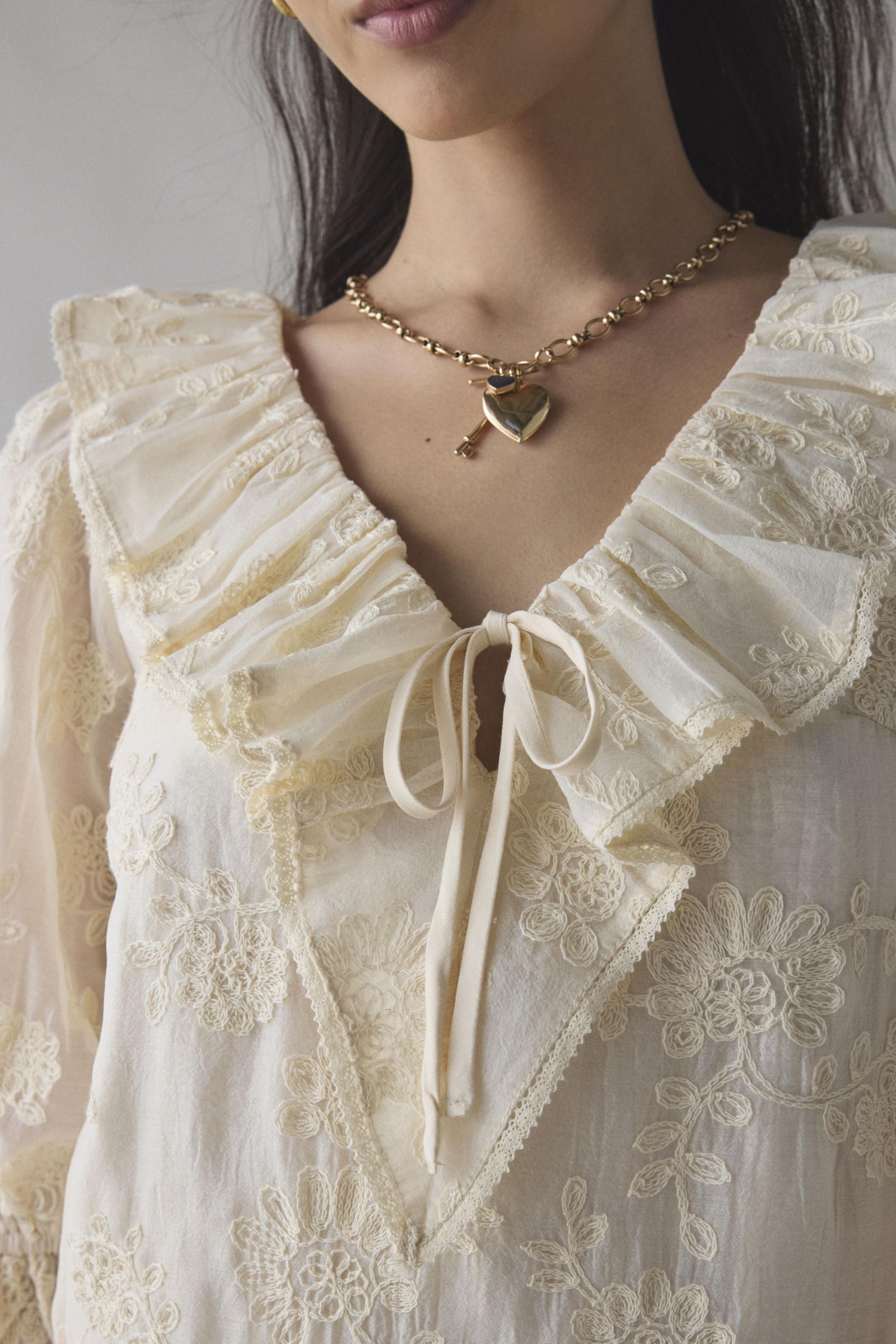 Kiss The Sky Lace Ruffle Collar Babydoll Mini Dress | Urban Outfitters ...