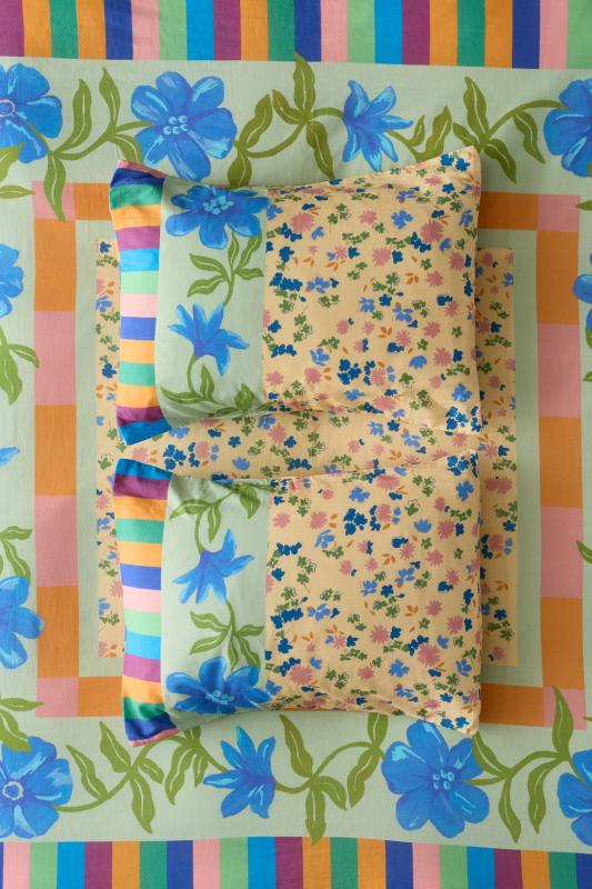 Teagan Floral & Striped Sham Set | Urban Outfitters Korea - Clothing ...