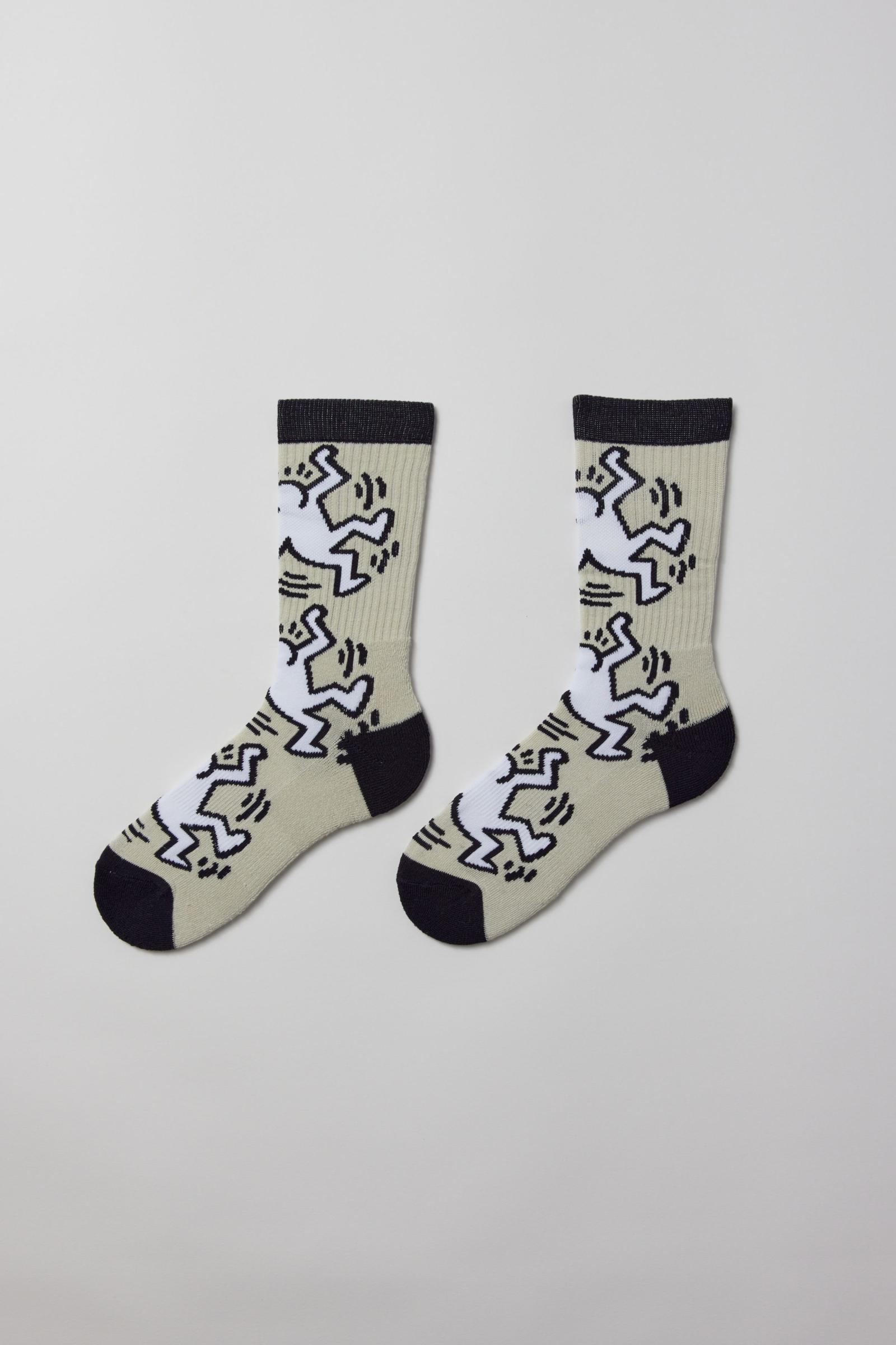 Keith Haring Dancing Figure Crew Sock | Urban Outfitters Australia ...