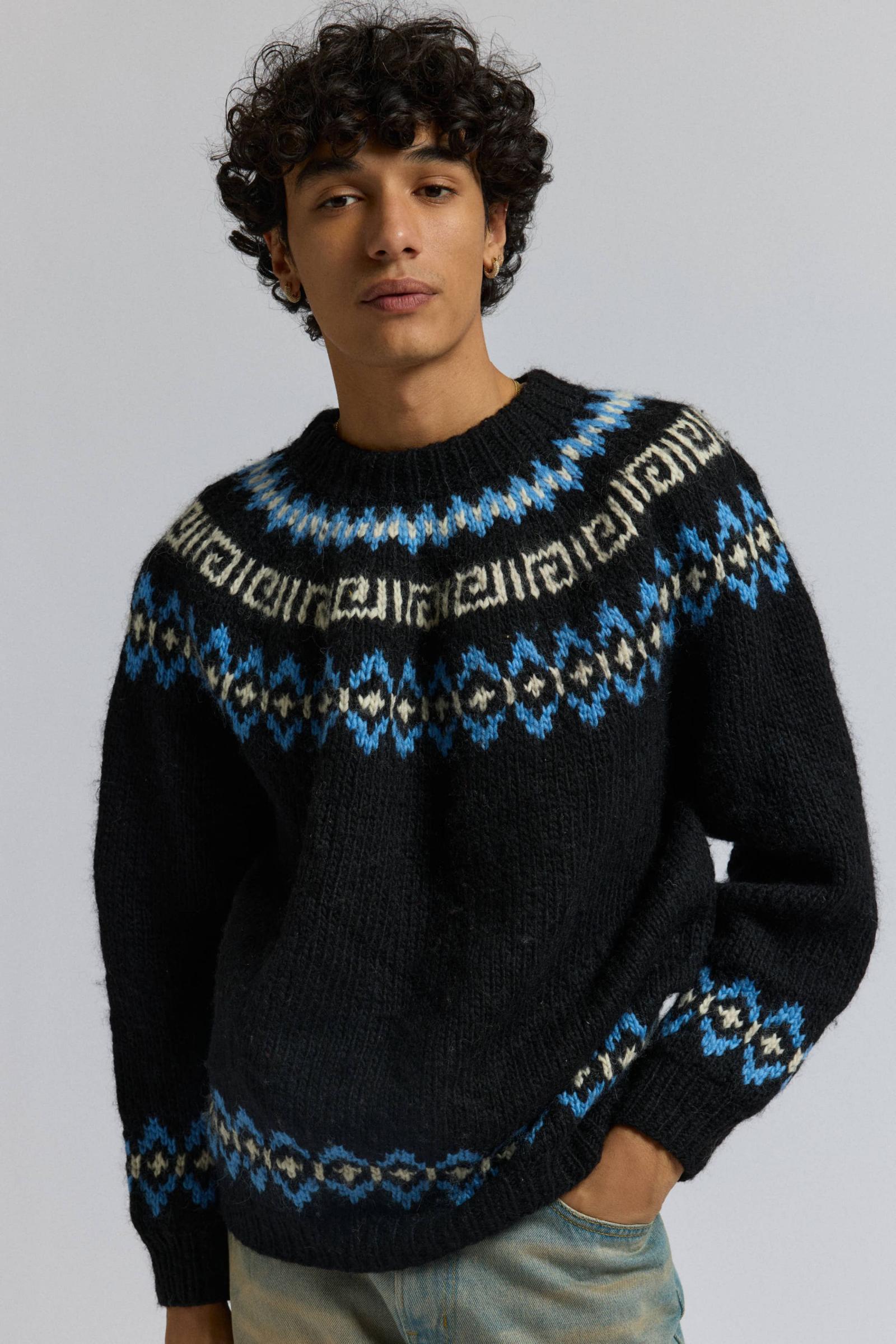 Urban Renewal Vintage Mountain Patterned Crew Neck Sweater | Urban ...