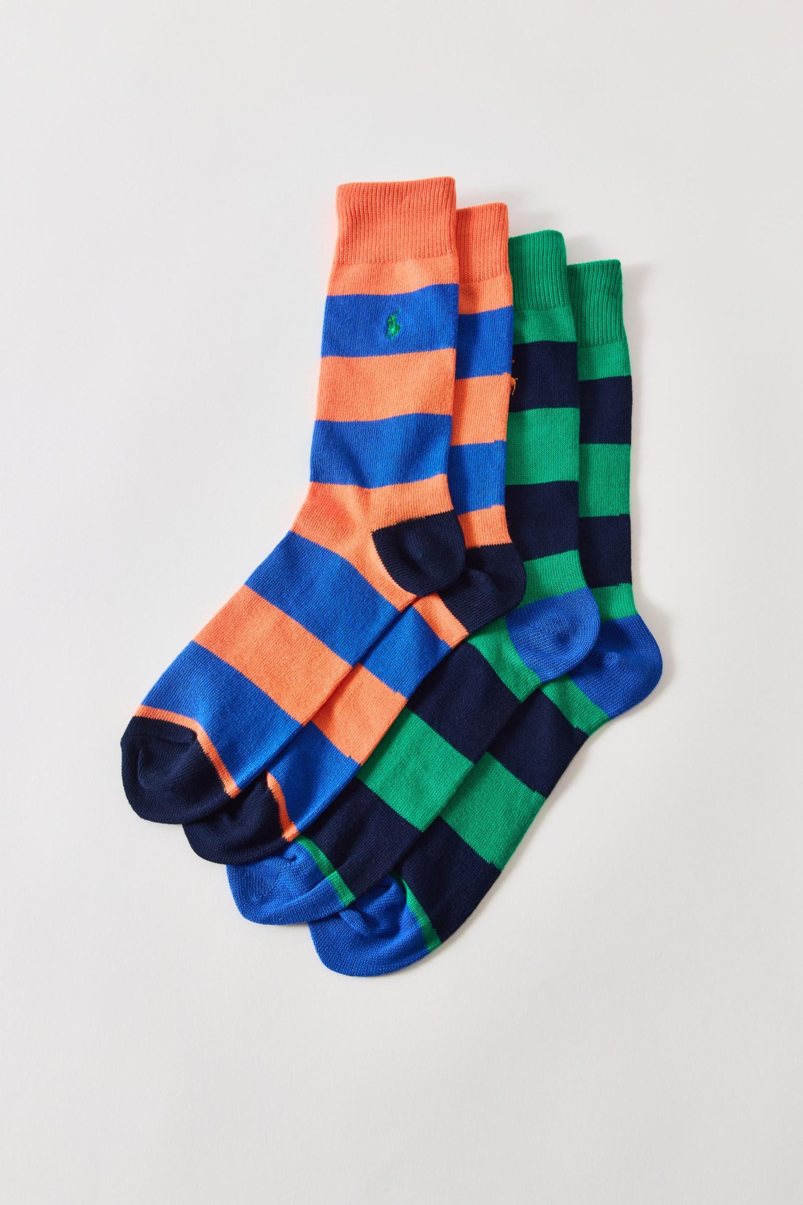 Polo Ralph Lauren Rugby Stripe Crew Sock 2-Pack | Urban Outfitters ...