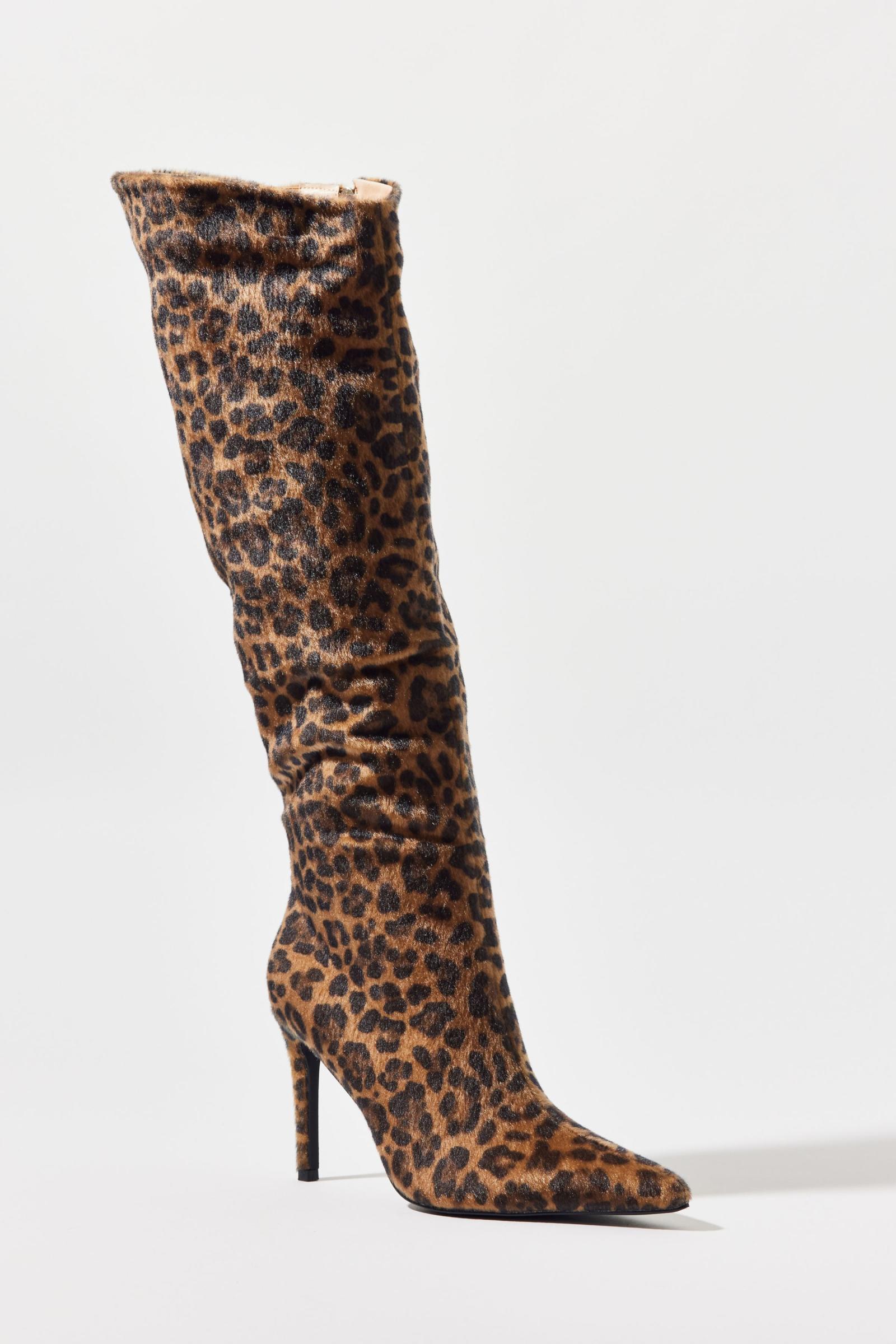 Azalea Wang UO Exclusive Cedar Animal Print Boot | Urban Outfitters ...