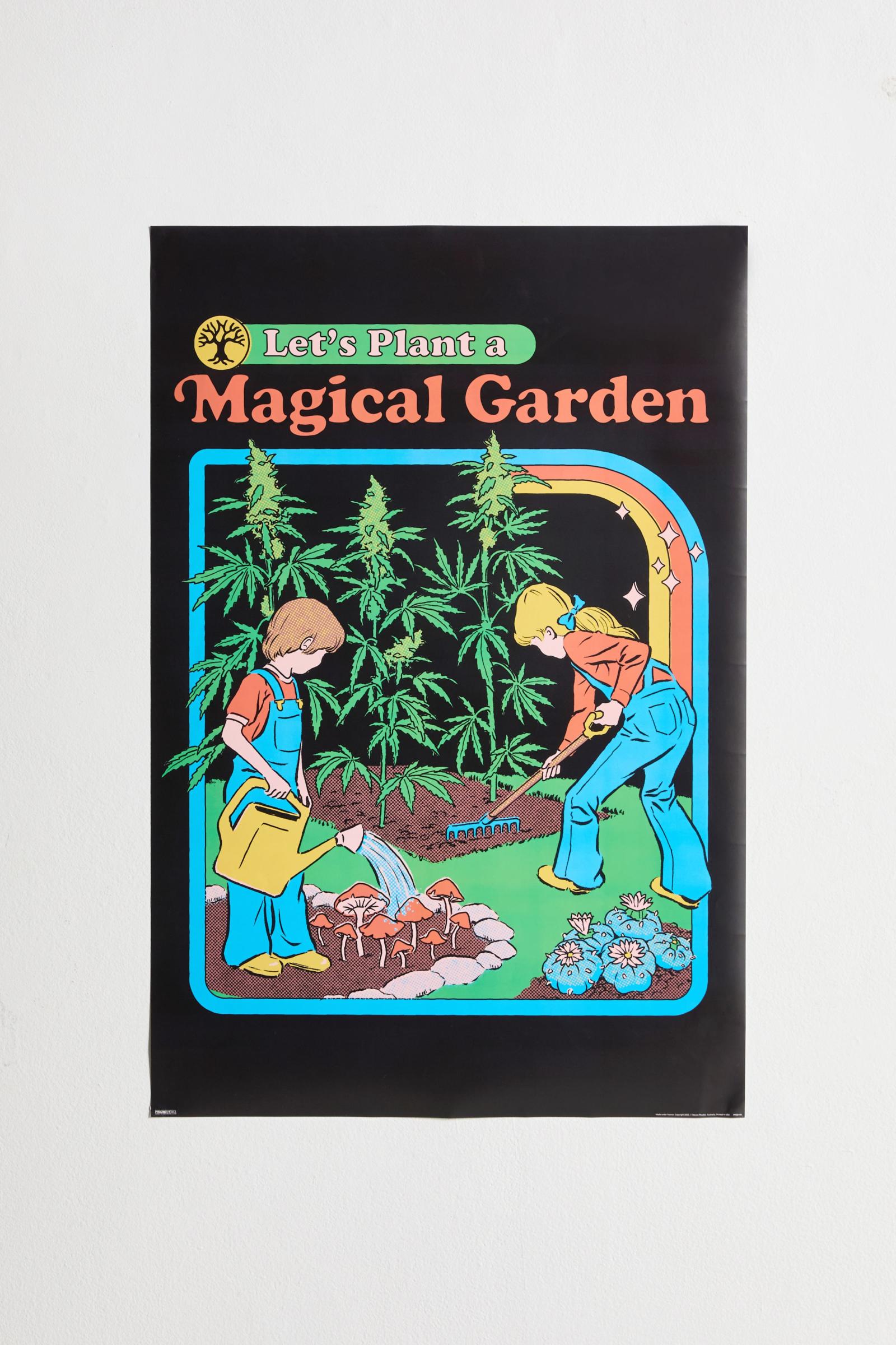 Steven Rhodes Let’s Plant A Magical Herb Garden Poster | Urban Outfitters Korea - Clothing ...
