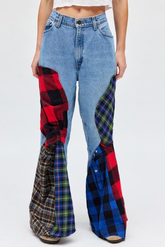 Urban Renewal Remade Drippy Flannel Jean | Urban Outfitters Singapore ...