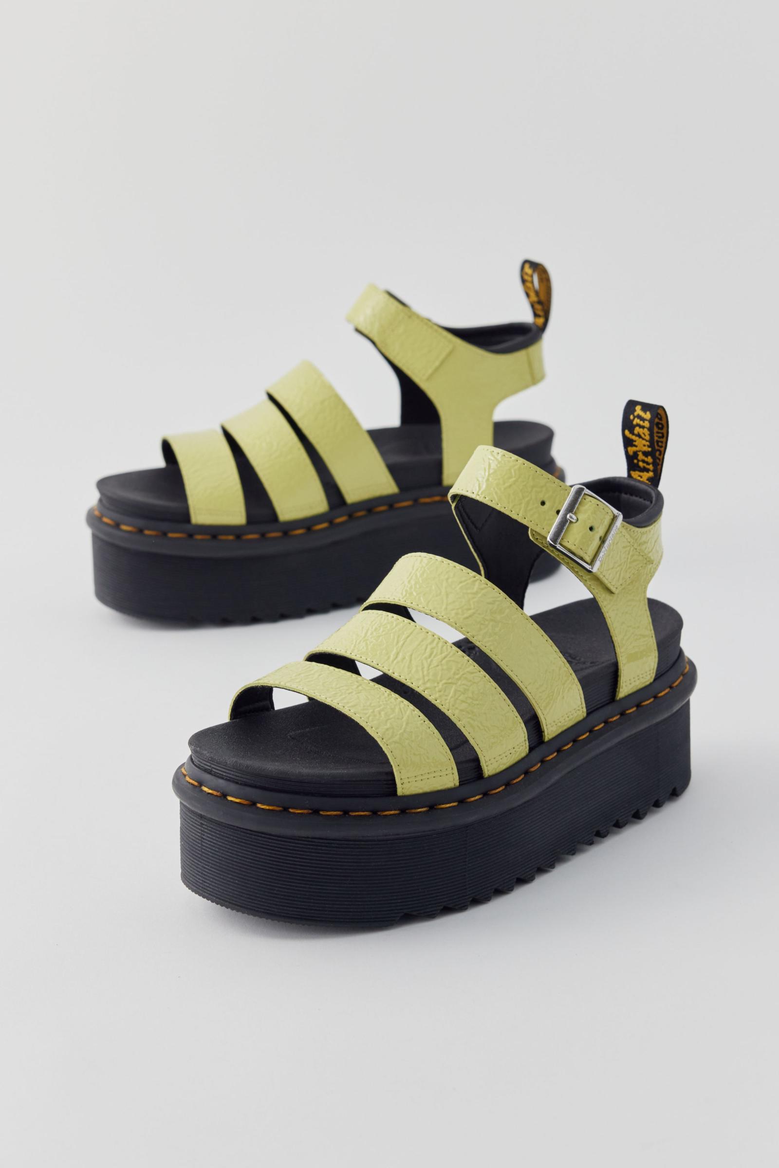 Dr. Martens Blaire Hydro Leather Strap Platform Sandal Urban Outfitters