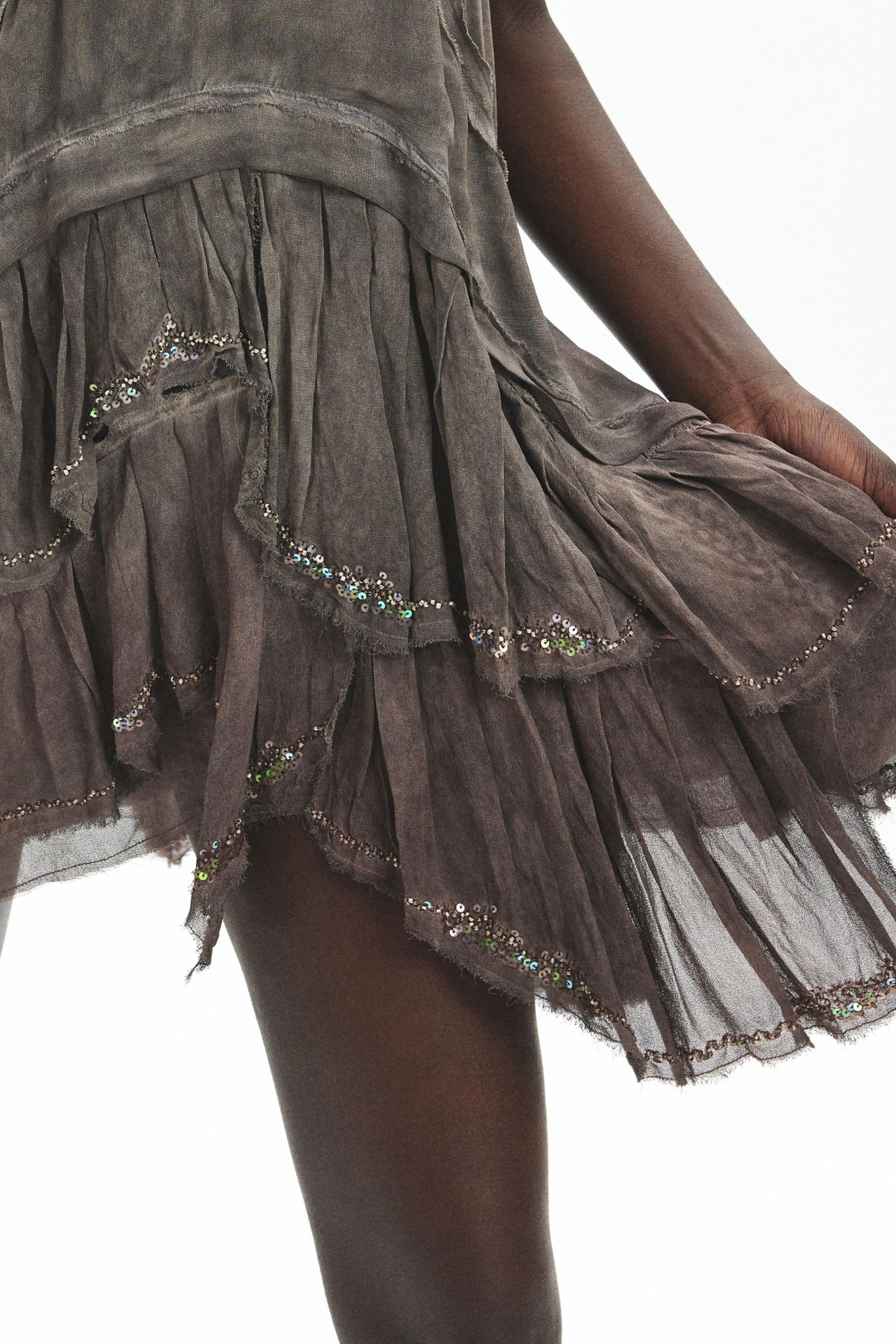 Ecote Tabitha Shapeless Tiered Asymmetric Mini Dress | Urban Outfitters ...