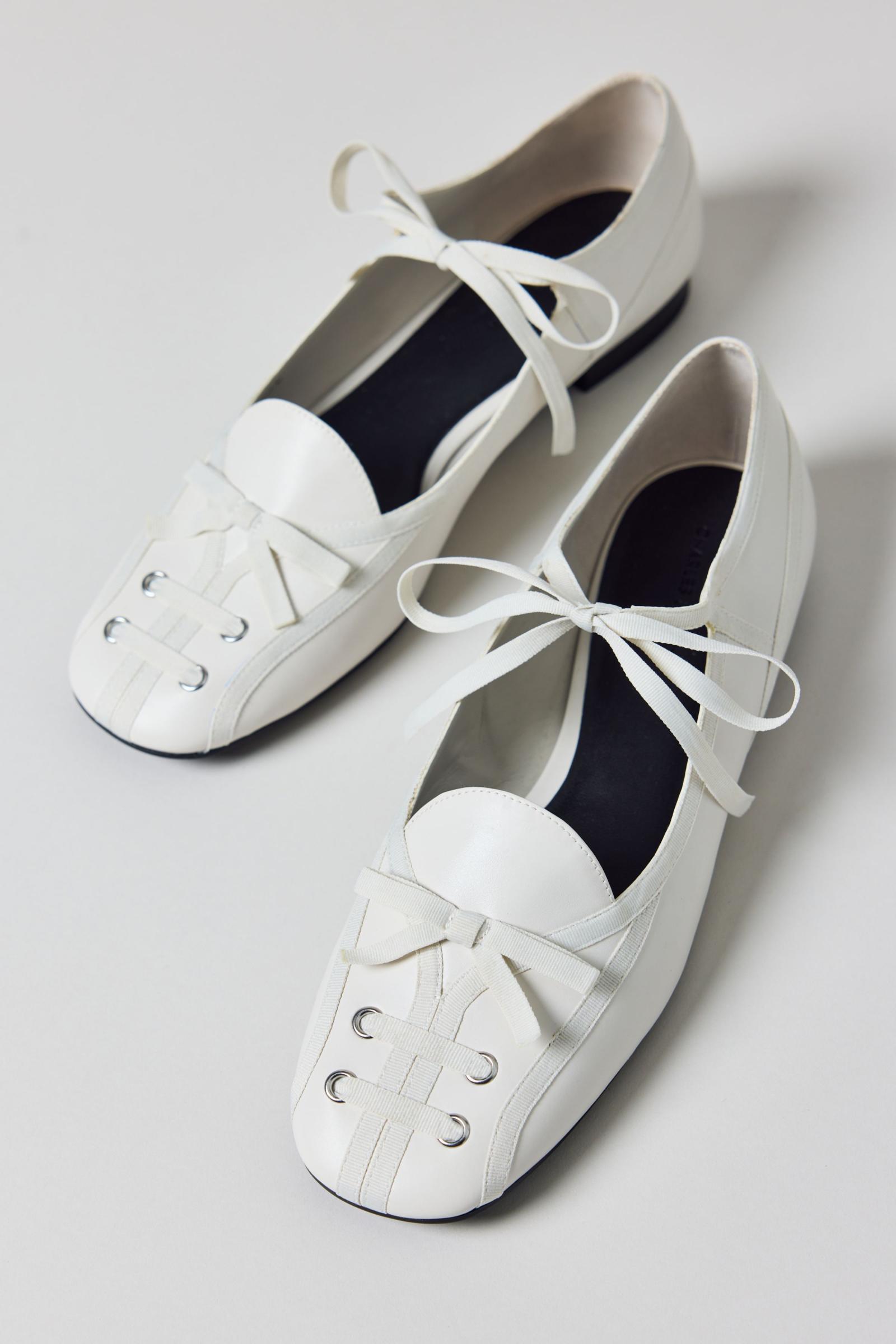 Charles & Keith Lace-Up Bow Ballet Flat | Urban Outfitters Singapore ...