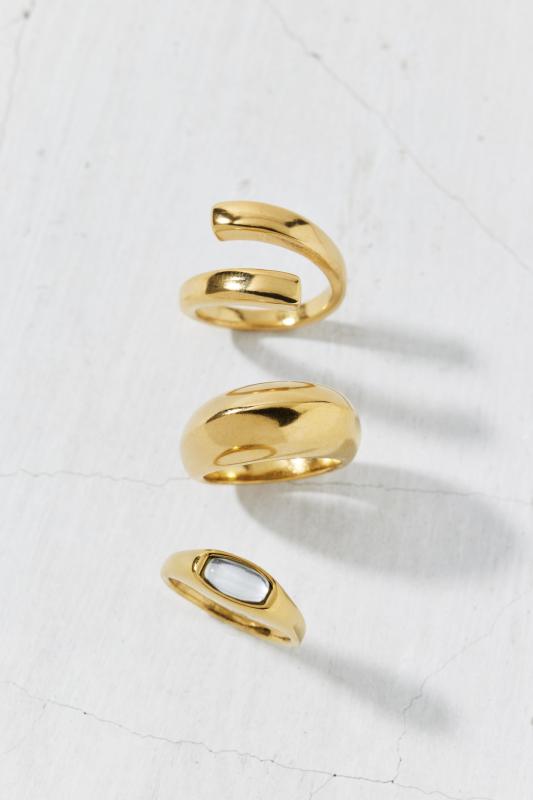 Stainless Steel Essential Ring Set | Urban Outfitters Australia - Clothing, Music, Home ...