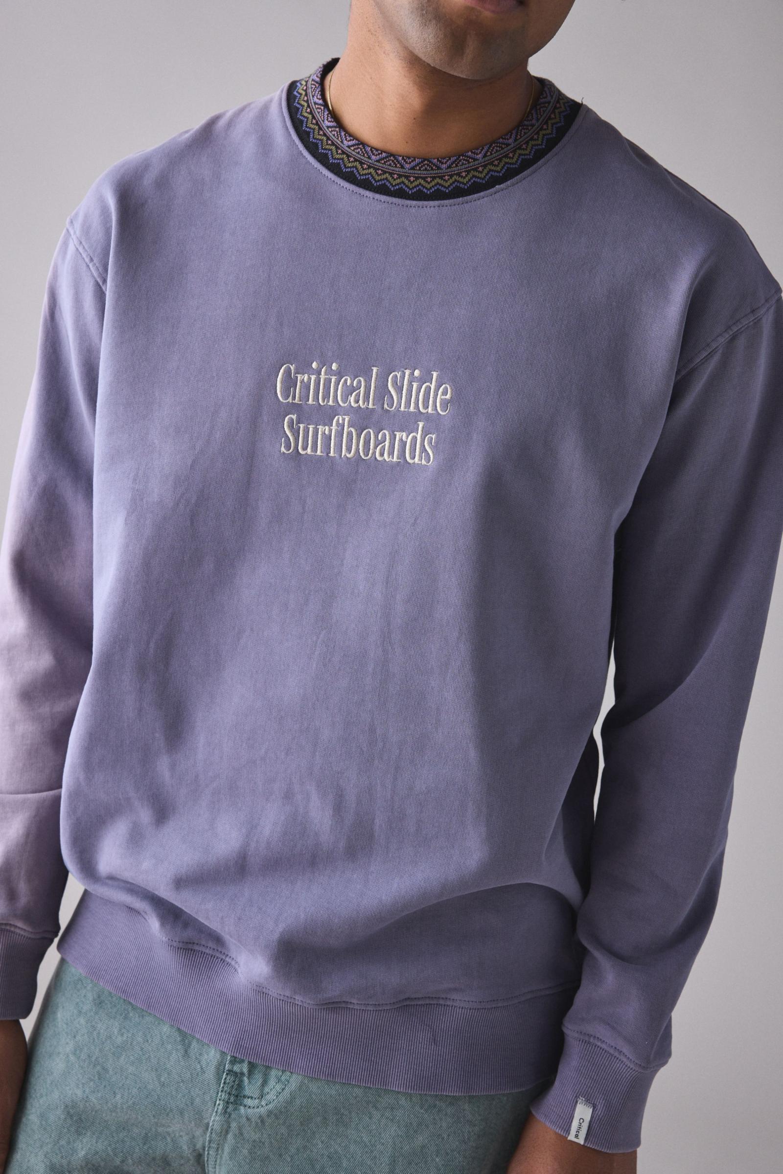 The Critical Slide Society Offset Rib Crew Neck Sweatshirt | Urban Outfitters Korea - Clothing ...