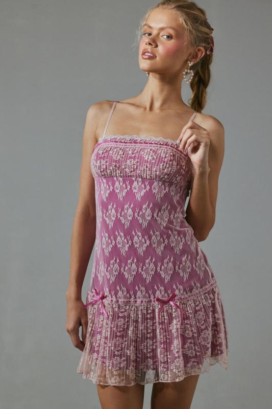 Kimchi Blue Alice Lace Drop Waist Mini Dress | Urban Outfitters Hong ...