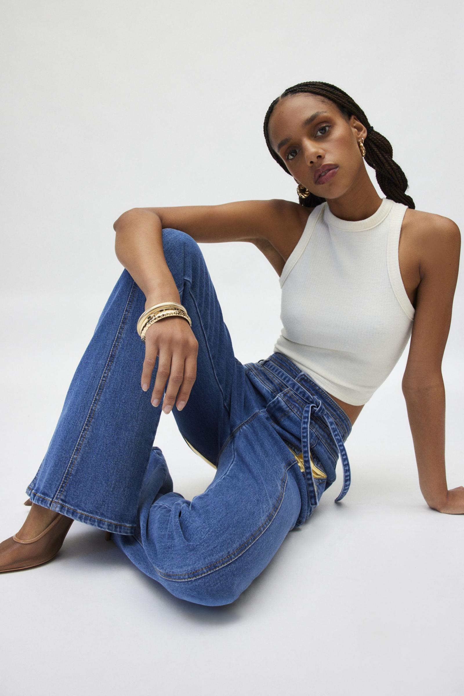 Stoned Immaculate Super Star Vintage Gold Bell Bottom Jean | Urban ...