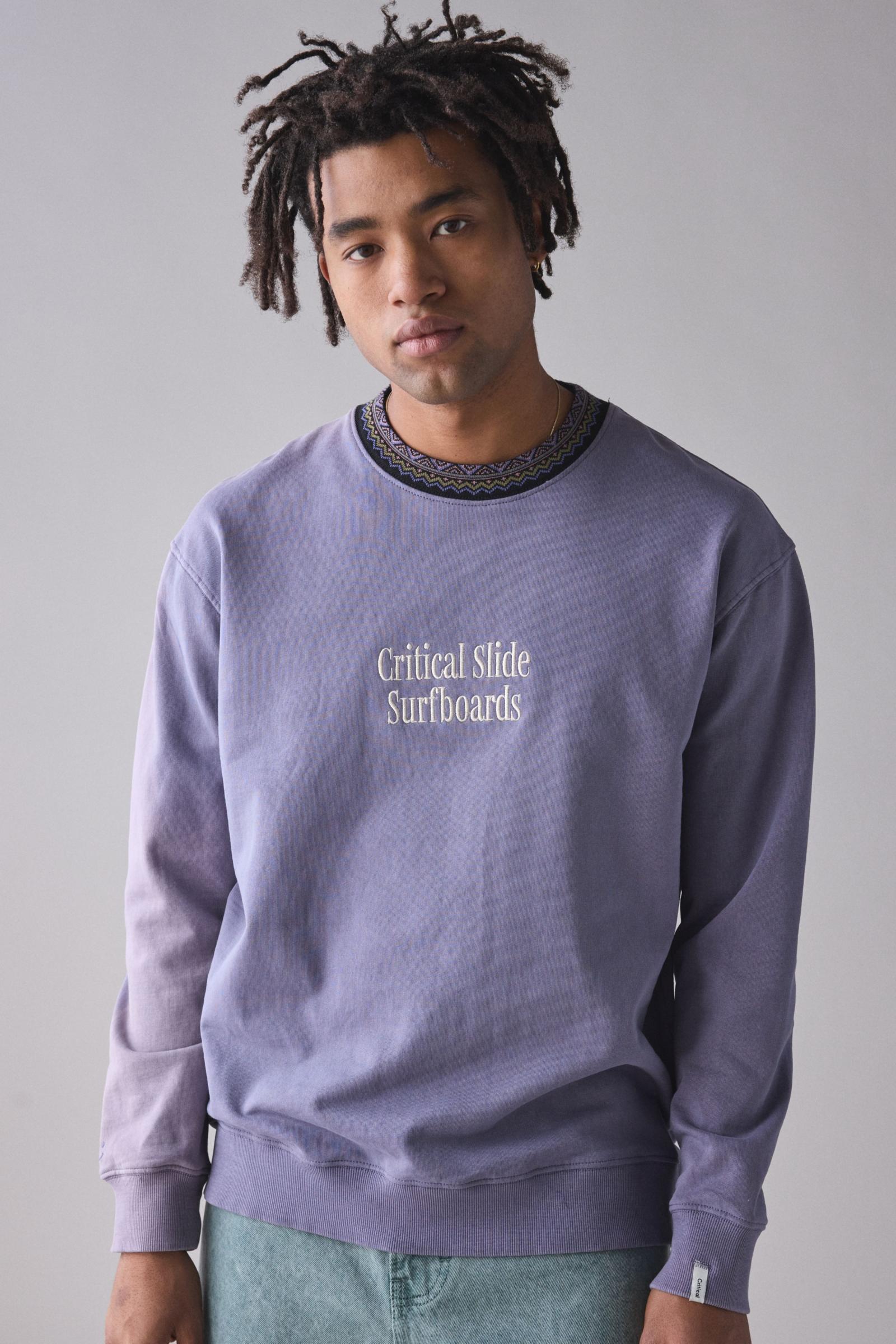 The Critical Slide Society Offset Rib Crew Neck Sweatshirt | Urban Outfitters Japan - Clothing ...