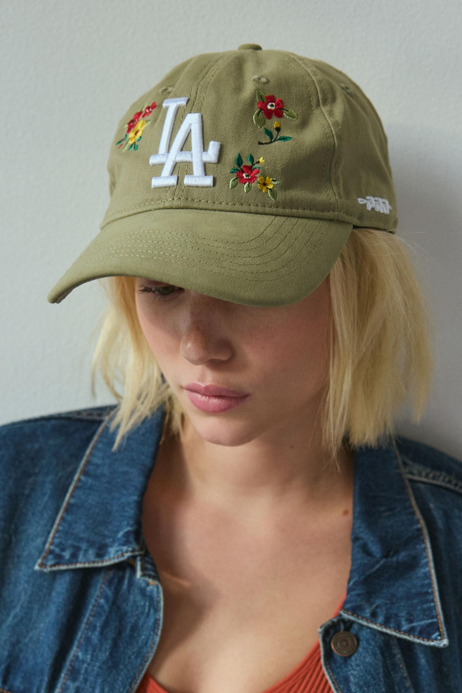 Pro Standard MLB Los Angeles Dodgers Floral Embroidered Baseball Hat ...