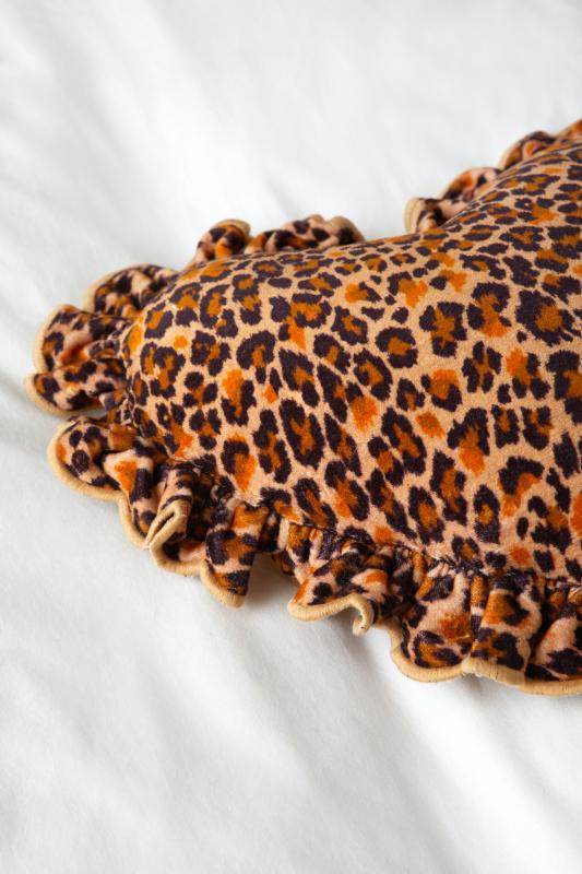 Leopard Ruffle Heart Throw Pillow | Urban Outfitters Singapore ...