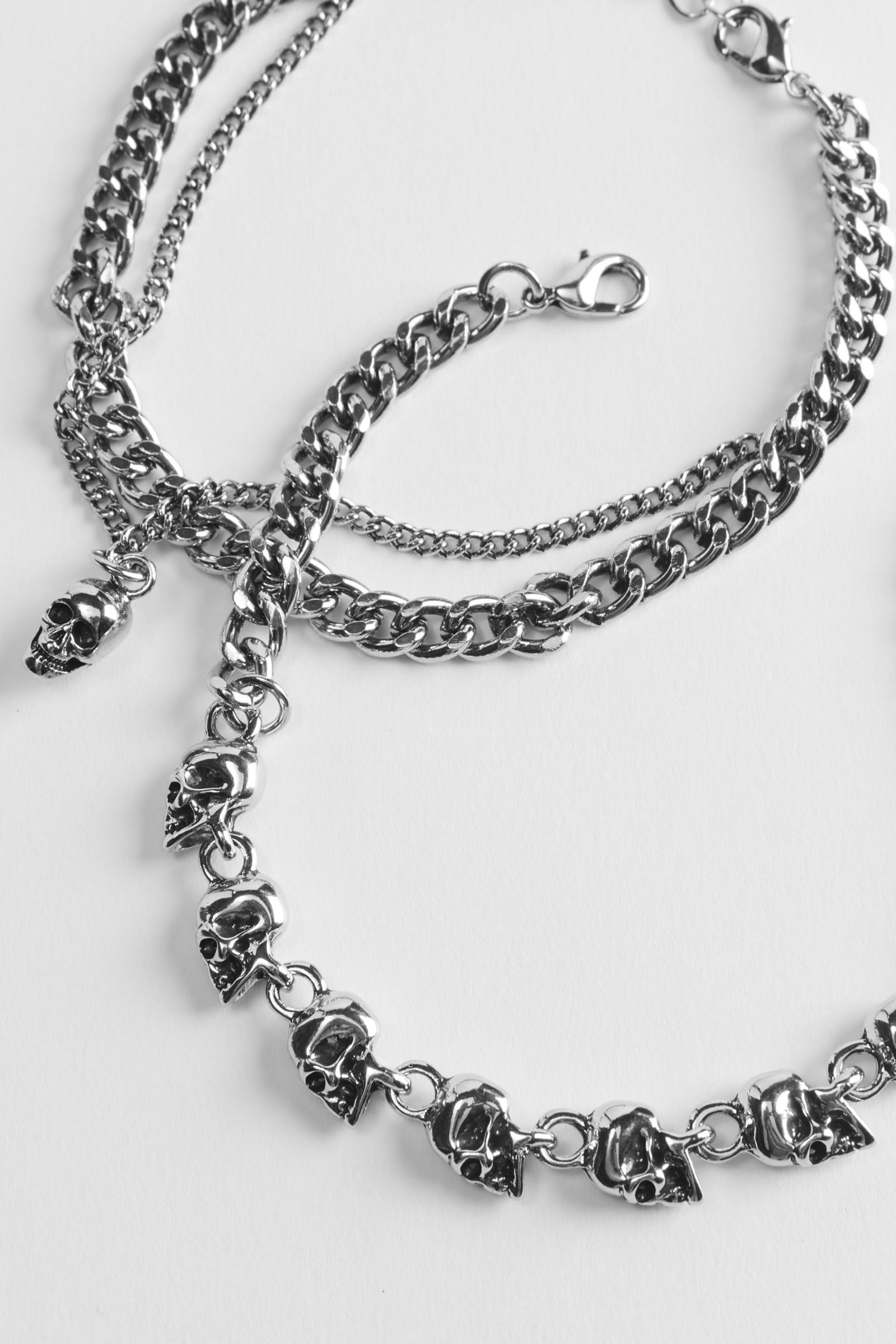 Skull & Chain Bracelet Set | Urban Outfitters Korea - Clothing, Music ...