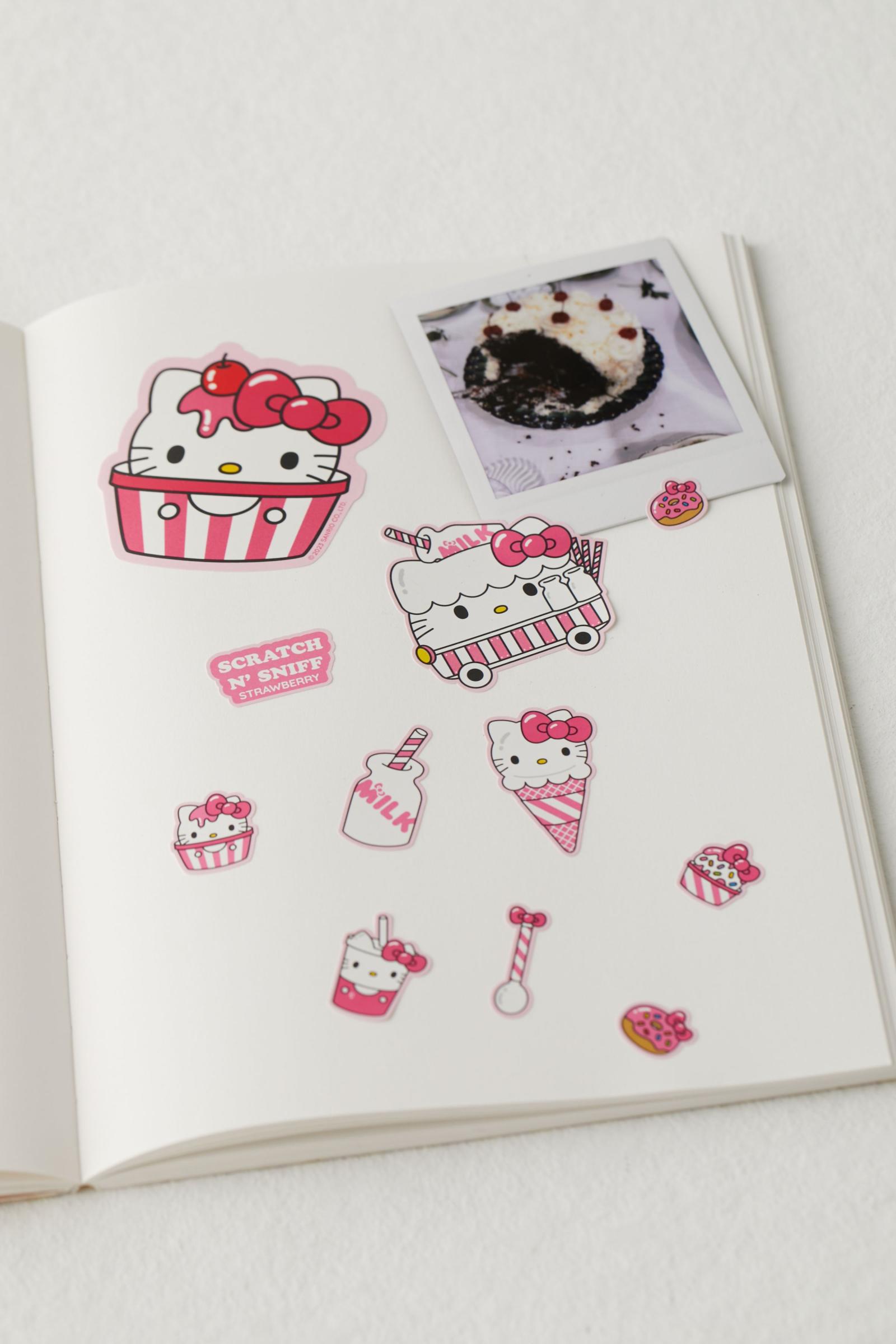 PIPSTICKS Sanrio Hello Kitty Milk Cart Scratch 'N Sniff Scented Sticker ...