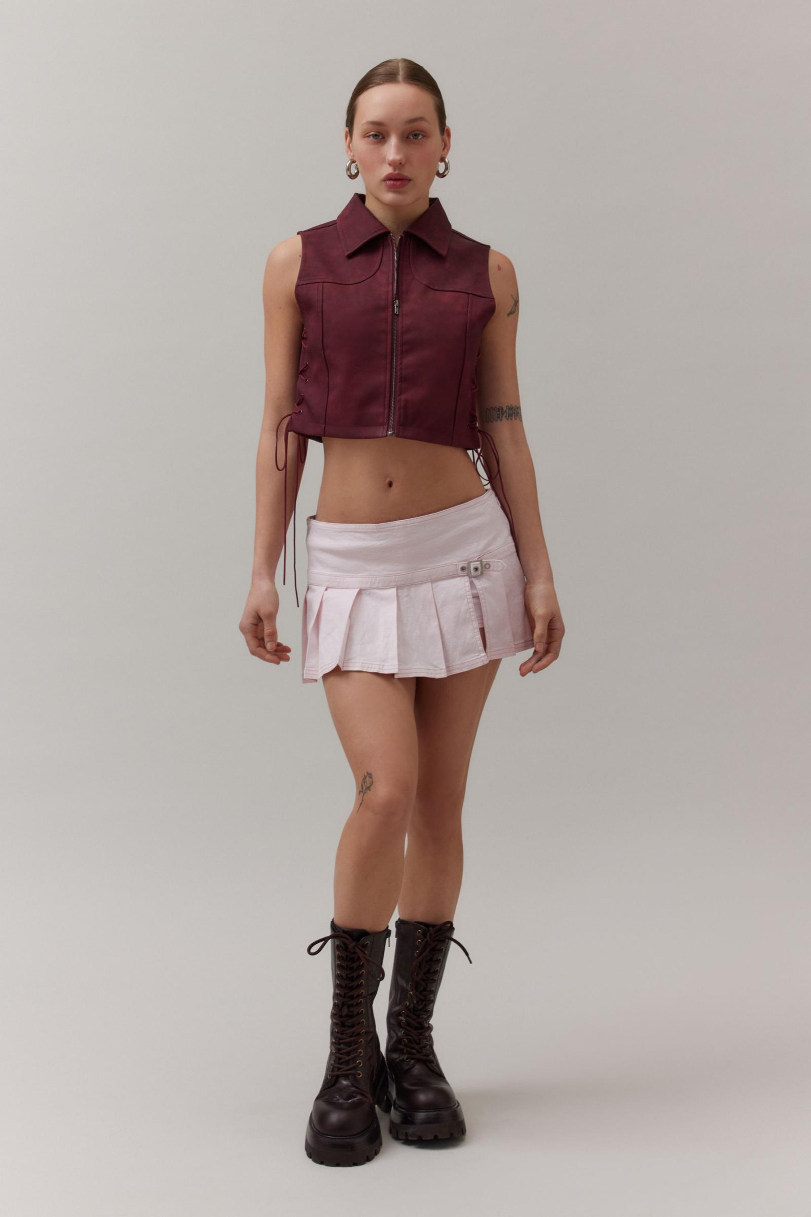 BDG Shaina Belted Linen Micro Mini Skort | Urban Outfitters Australia ...
