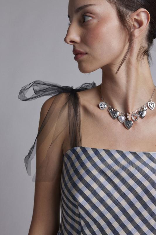 Sister Jane Cindy Check Bow Strap Midi Dress | Urban Outfitters Hong ...