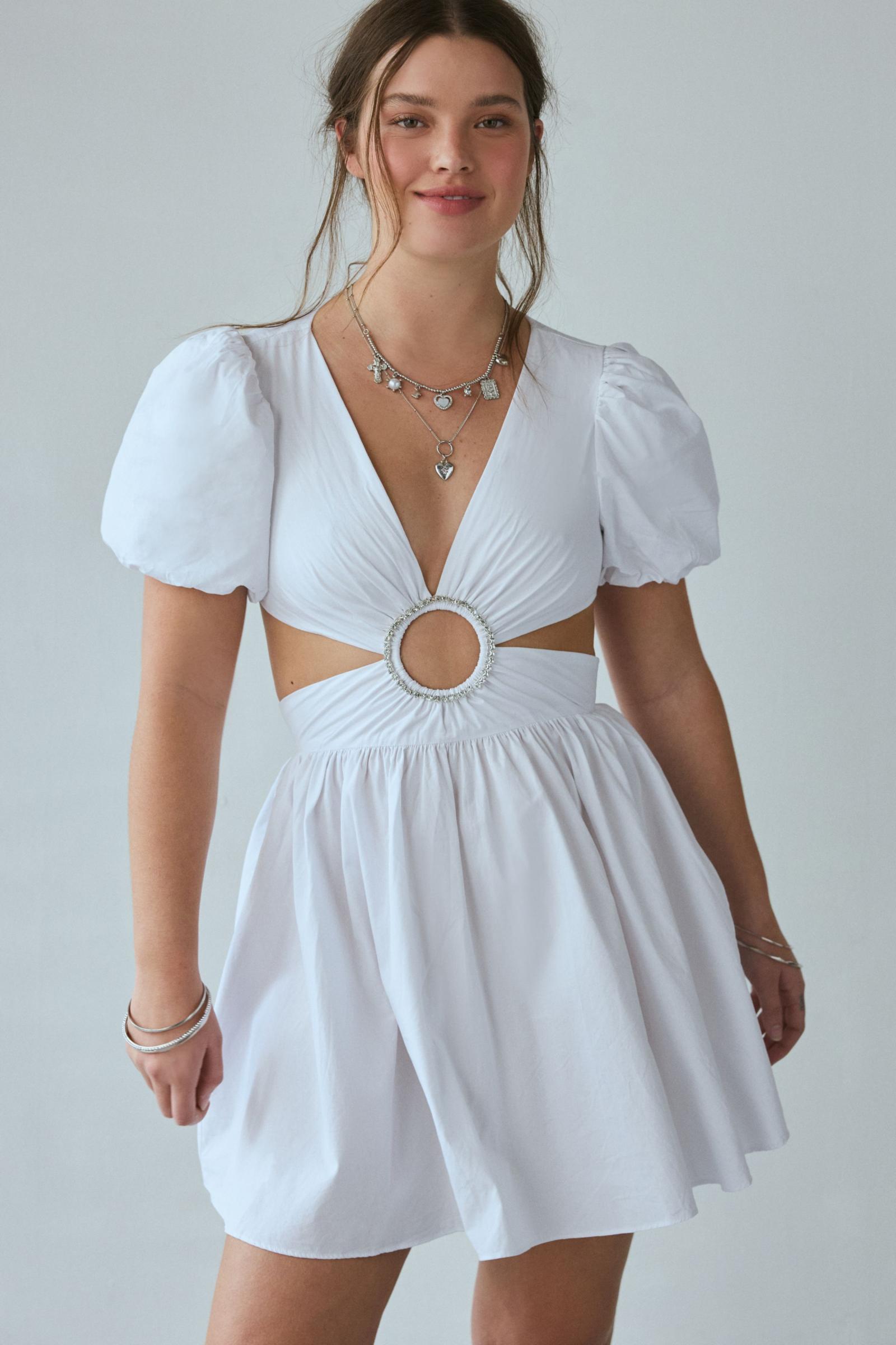 Glamorous O-Ring Cutout Open-Back Mini Dress | Urban Outfitters ...