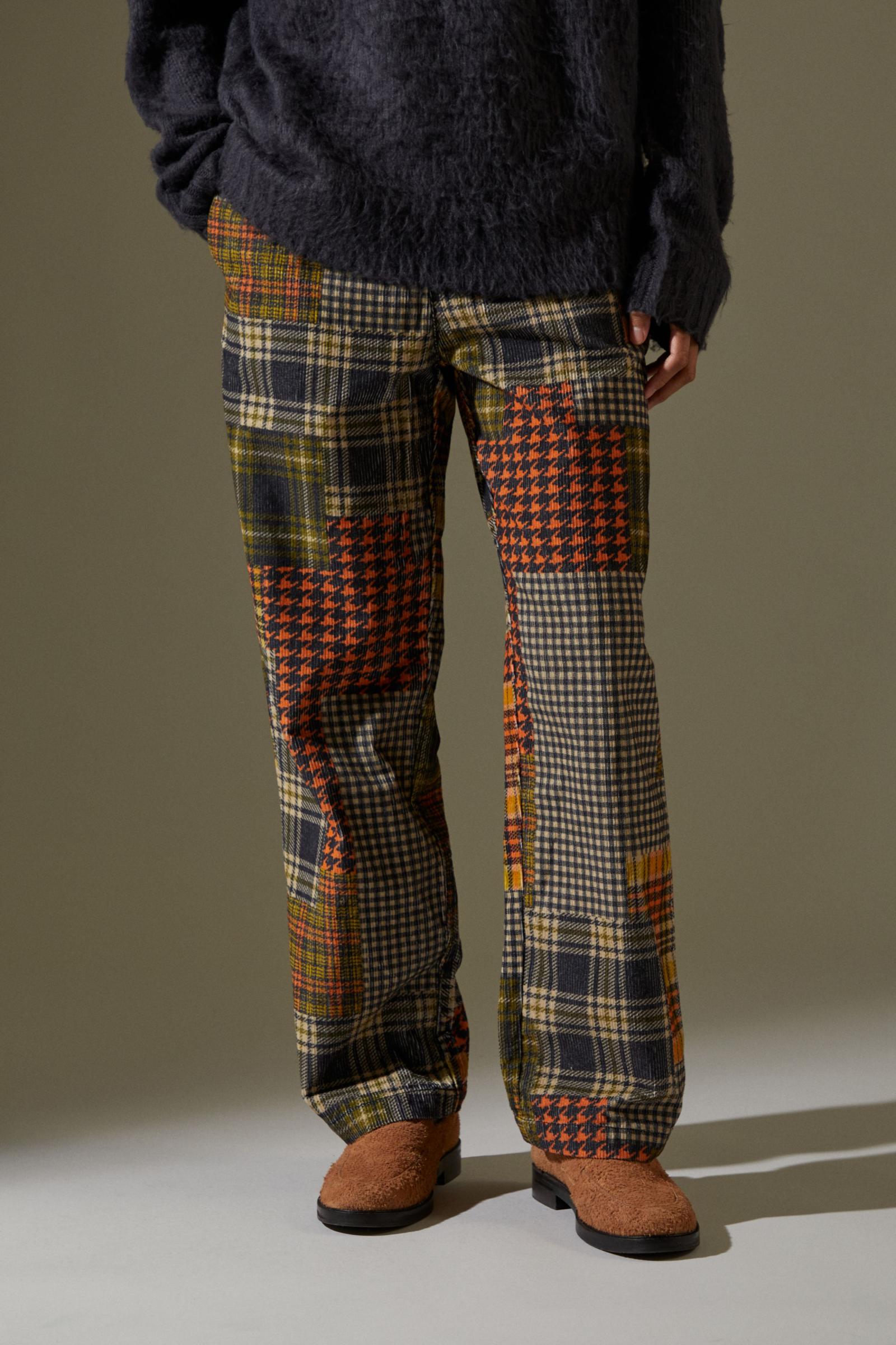 Corduroy Patchwork Pants